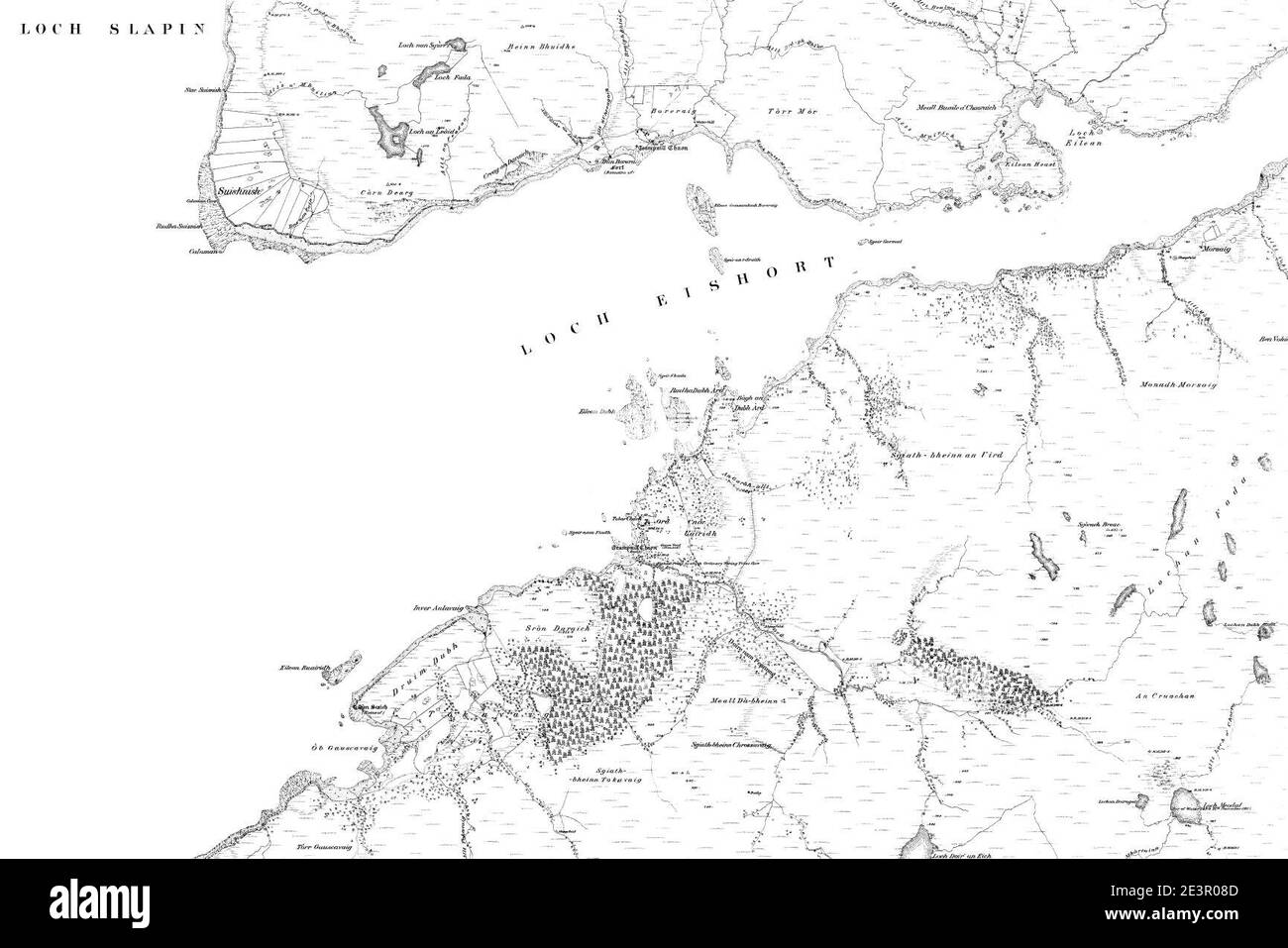 Map of Isle of Skye Sheet 051, Ordnance Survey, 1876-1882 Stock Photo ...