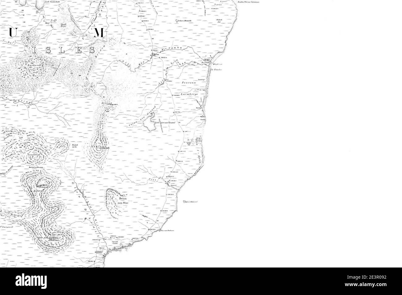 Map of Isle of Skye Sheet 067, Ordnance Survey, 1876-1882 Stock Photo ...