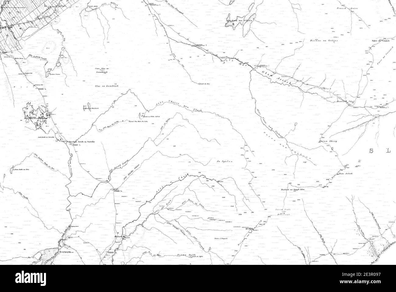 Map of Isle of Skye Sheet 047, Ordnance Survey, 1876-1882 Stock Photo ...