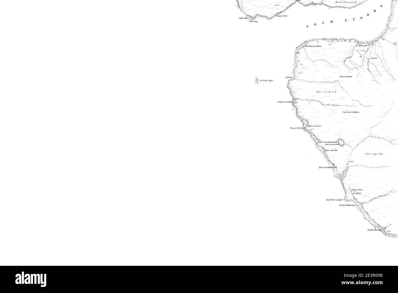 Map of Isle of Skye Sheet 043, Ordnance Survey, 1876-1882 Stock Photo ...
