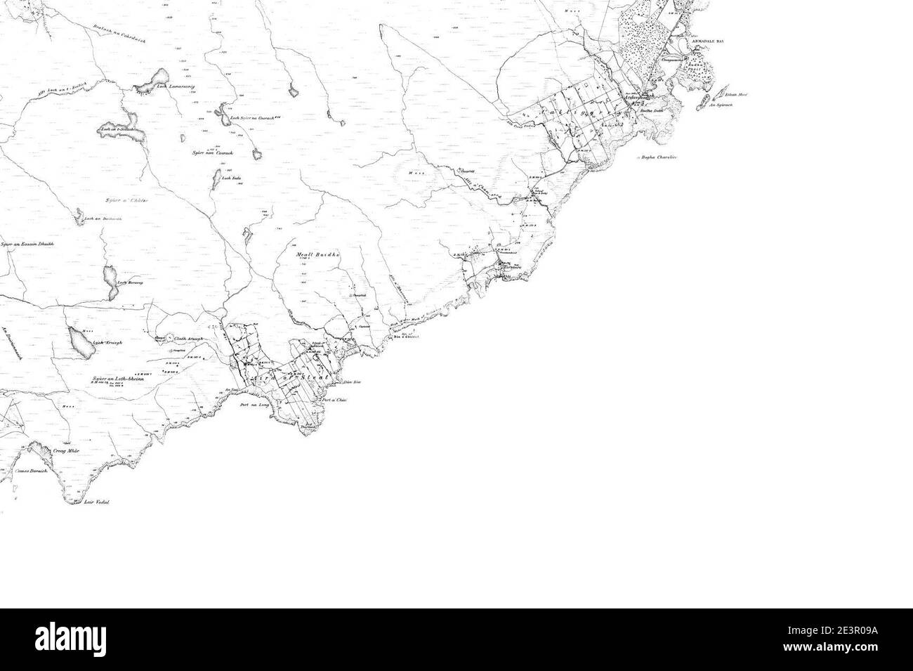 Map of Isle of Skye Sheet 063, Ordnance Survey, 1876-1882 Stock Photo ...