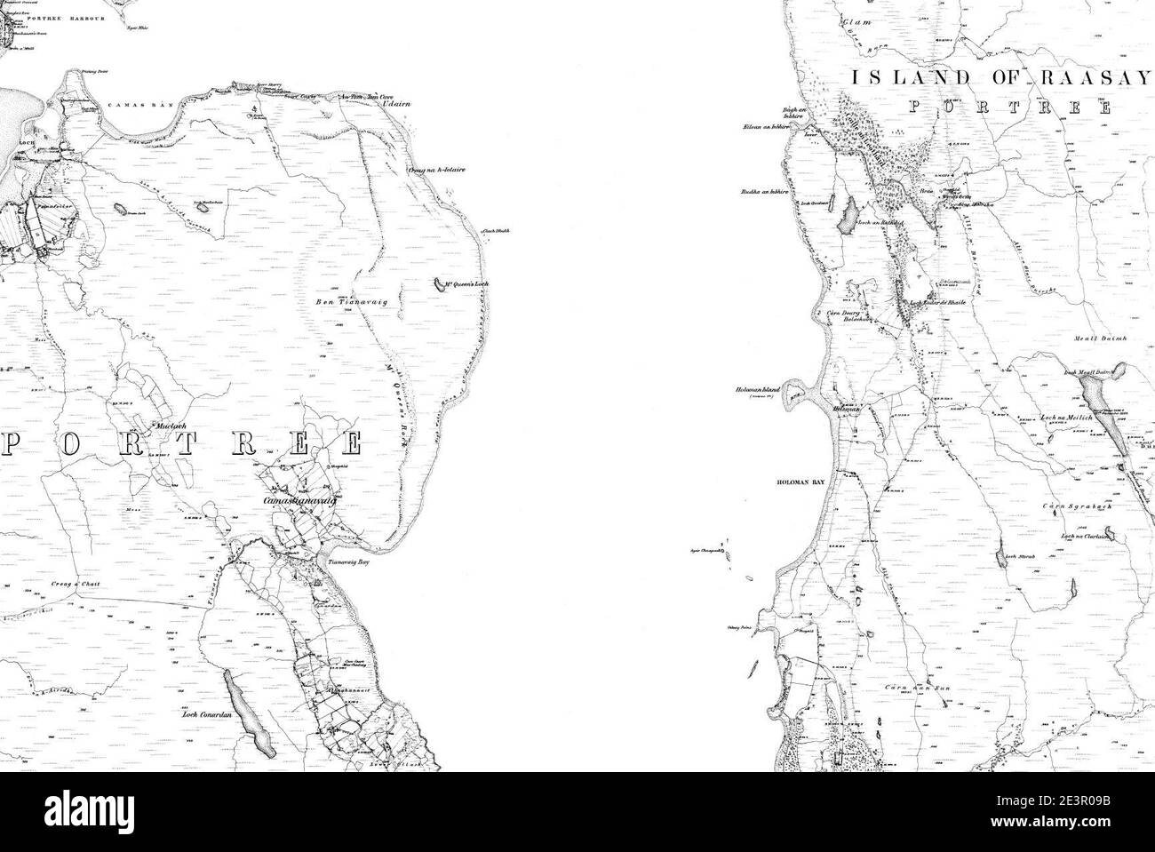 Map of the isle of skye Black and White Stock Photos & Images - Alamy