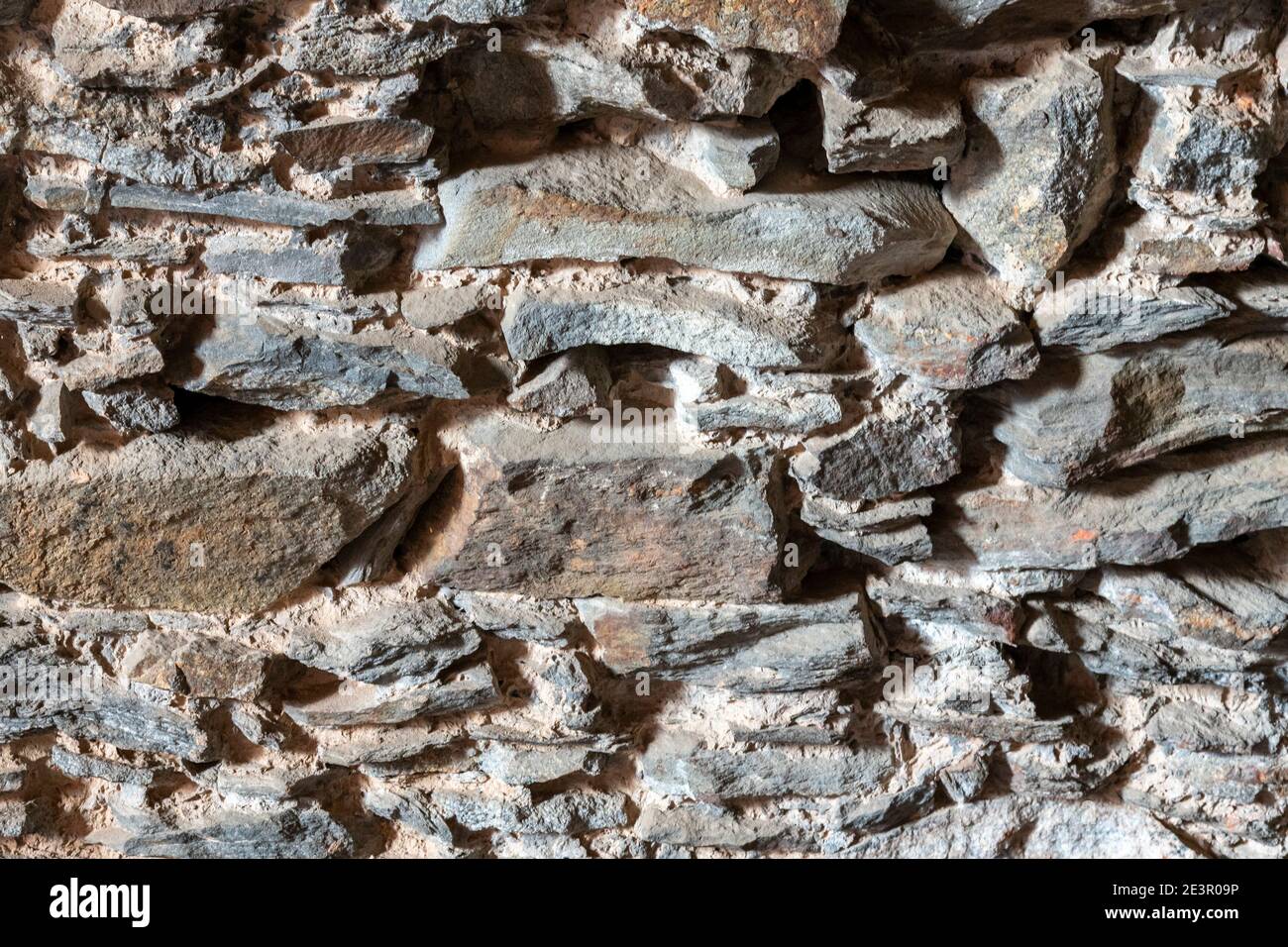 Ancient stone wall of the castle basement. Wall texture of ancient old ...