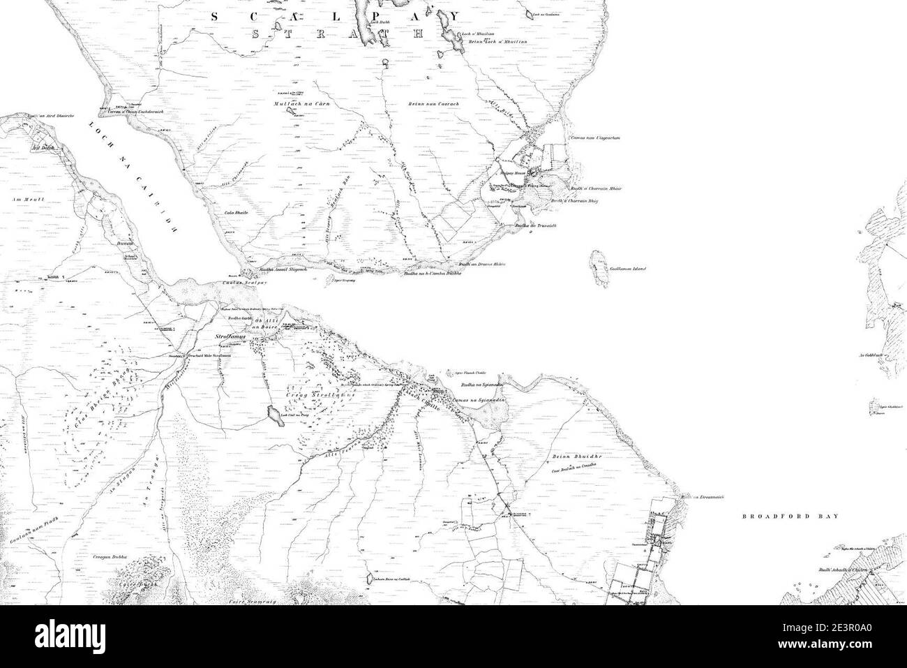 Map of Isle of Skye Sheet 040, Ordnance Survey, 1876-1882 Stock Photo ...