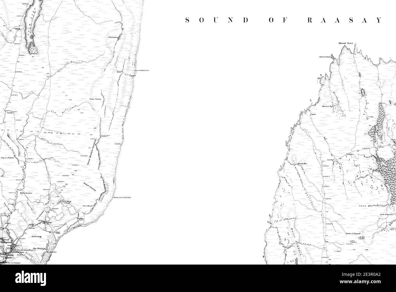 Map of Isle of Skye Sheet 024, Ordnance Survey, 1876-1882 Stock Photo ...