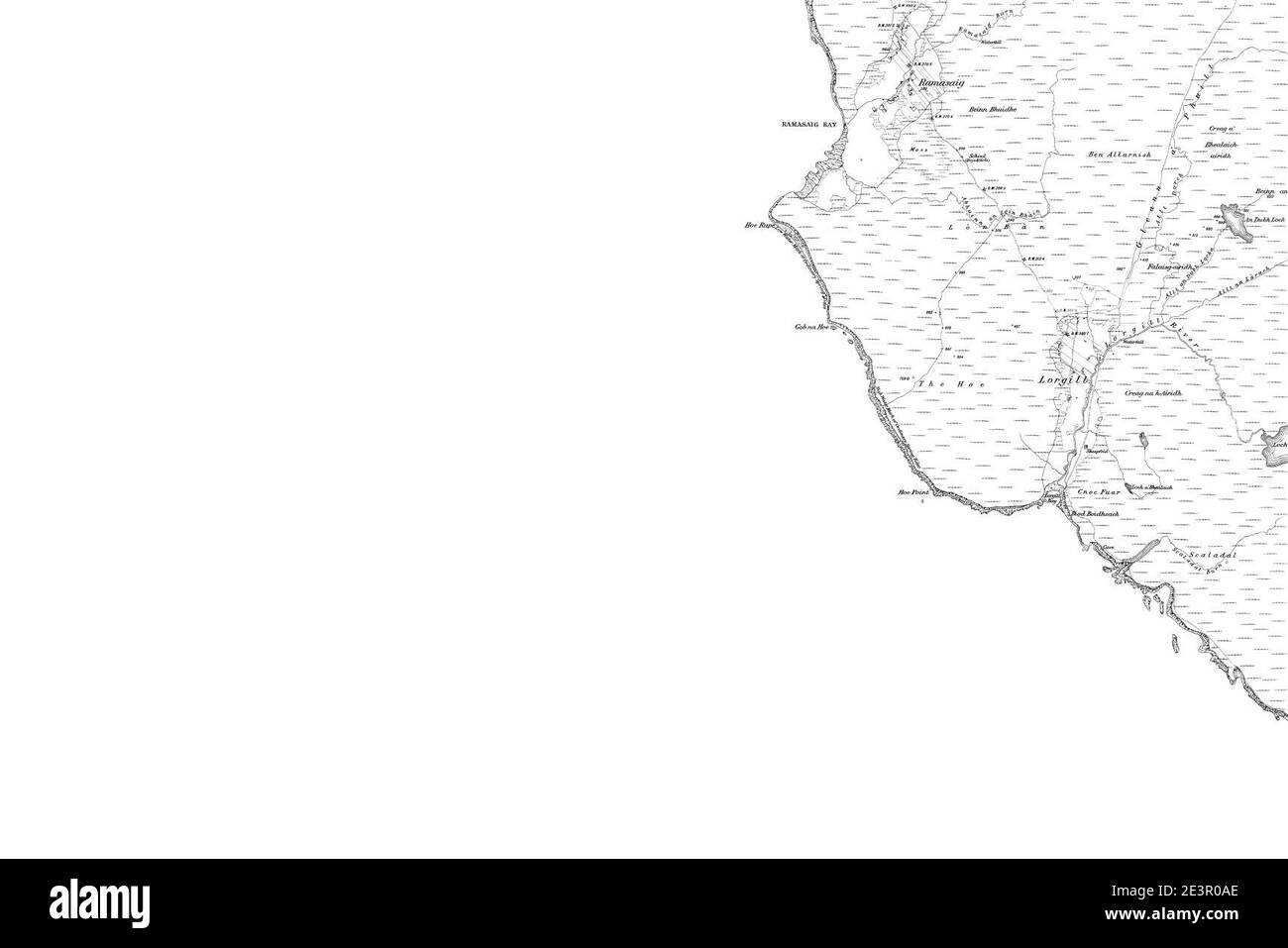 Map of Isle of Skye Sheet 026, Ordnance Survey, 1876-1882 Stock Photo ...