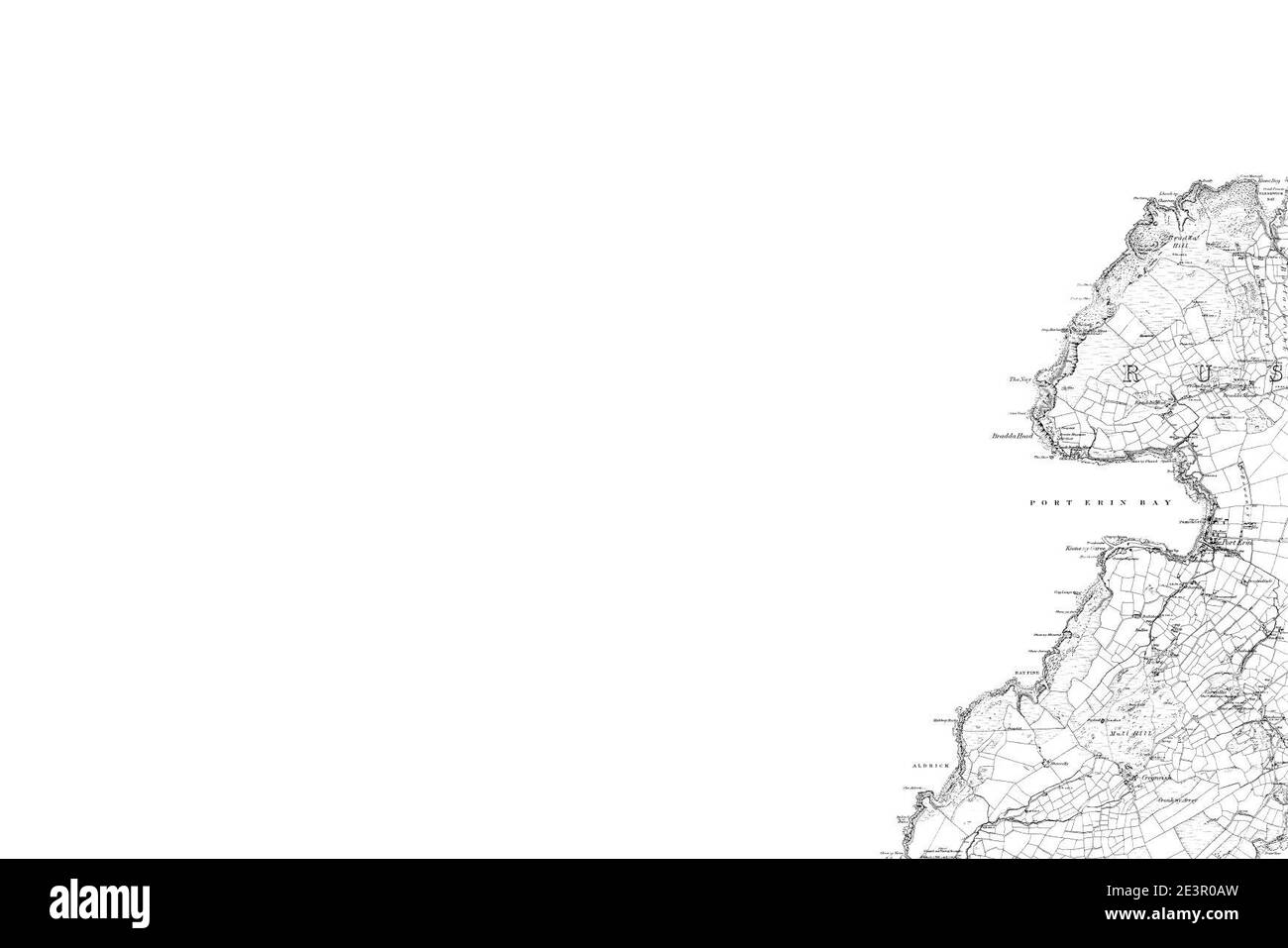Map of Isle of Man Sheet 015, Ordnance Survey, 1870 Stock Photo - Alamy