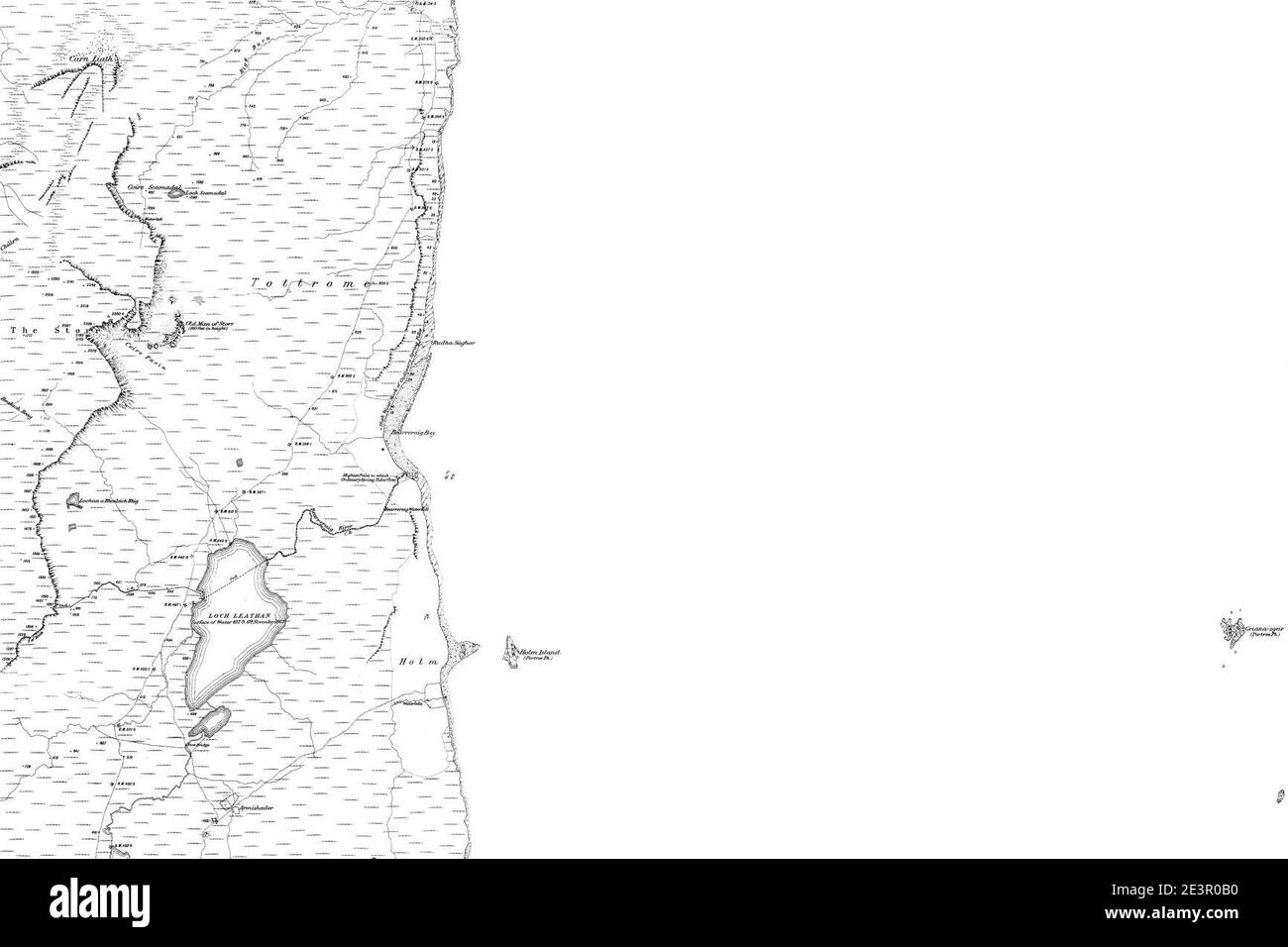 Map of Isle of Skye Sheet 018, Ordnance Survey, 1876-1882 Stock Photo ...