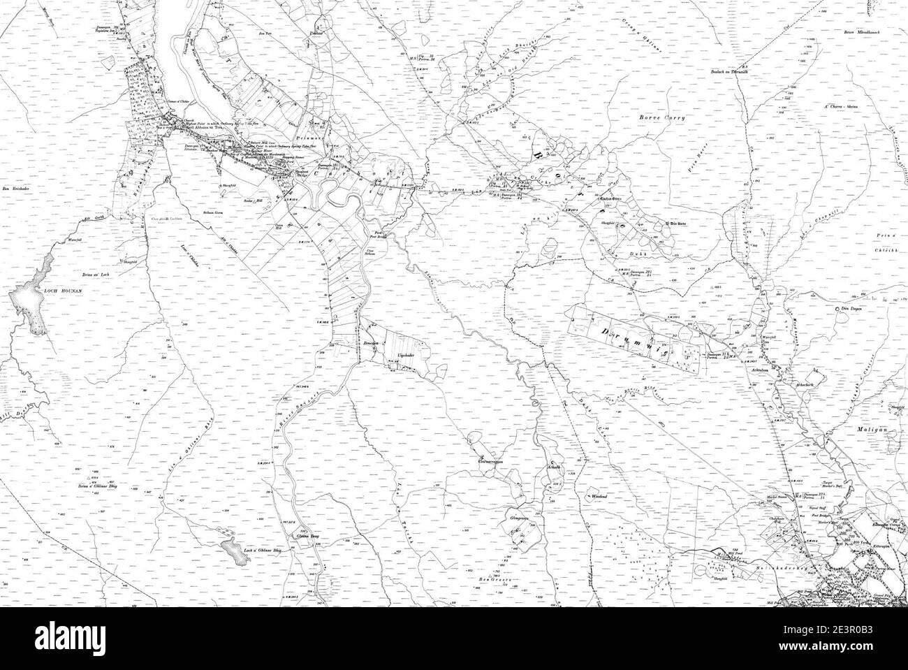 Map of Isle of Skye Sheet 023, Ordnance Survey, 1876-1882 Stock Photo ...
