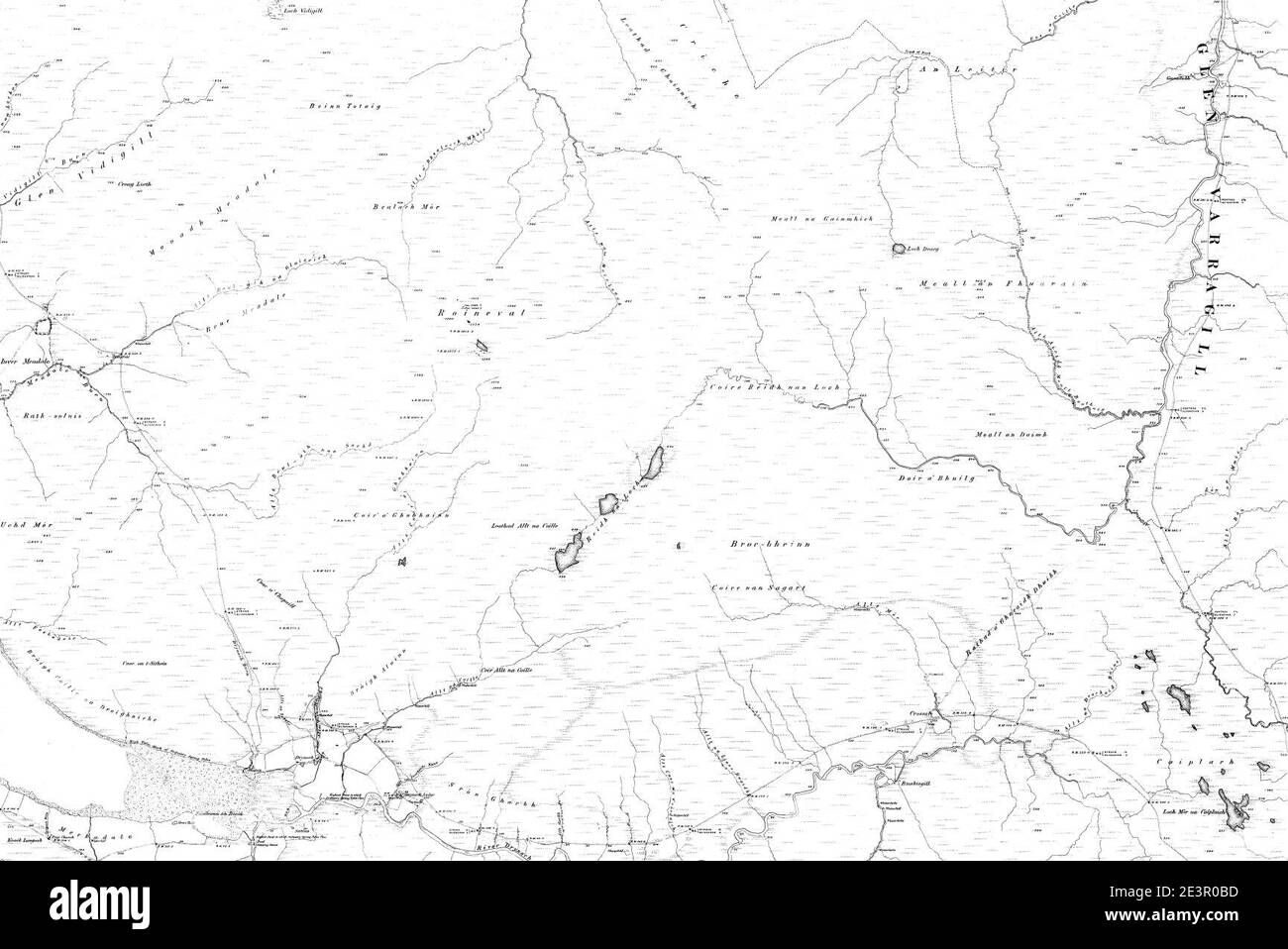 Map of Isle of Skye Sheet 034, Ordnance Survey, 1876-1882 Stock Photo ...