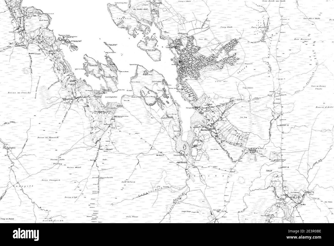 Map of Isle of Skye Sheet 021, Ordnance Survey, 1876-1882 Stock Photo ...
