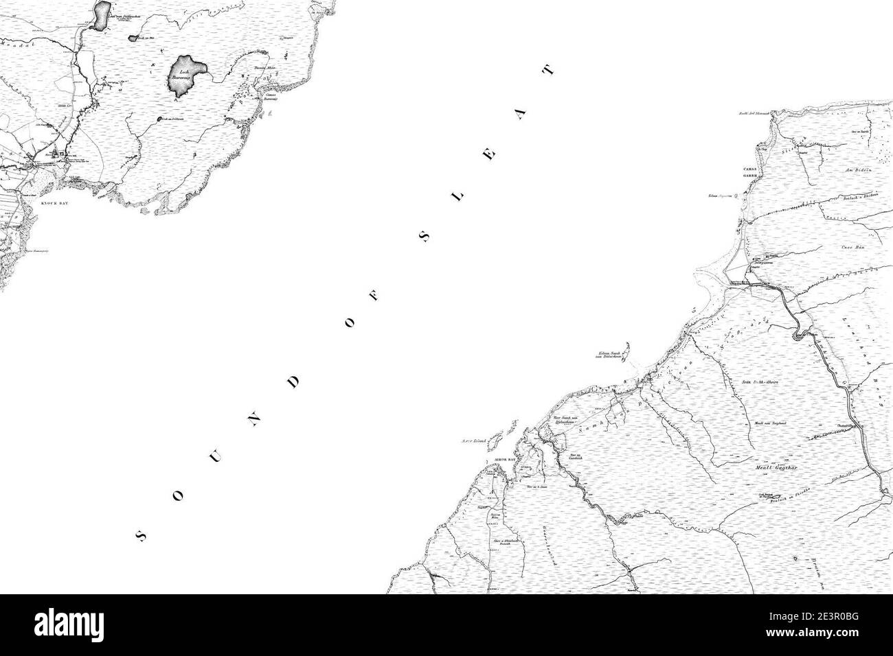 Map of Isle of Skye Sheet 058, Ordnance Survey, 1876-1882 Stock Photo ...