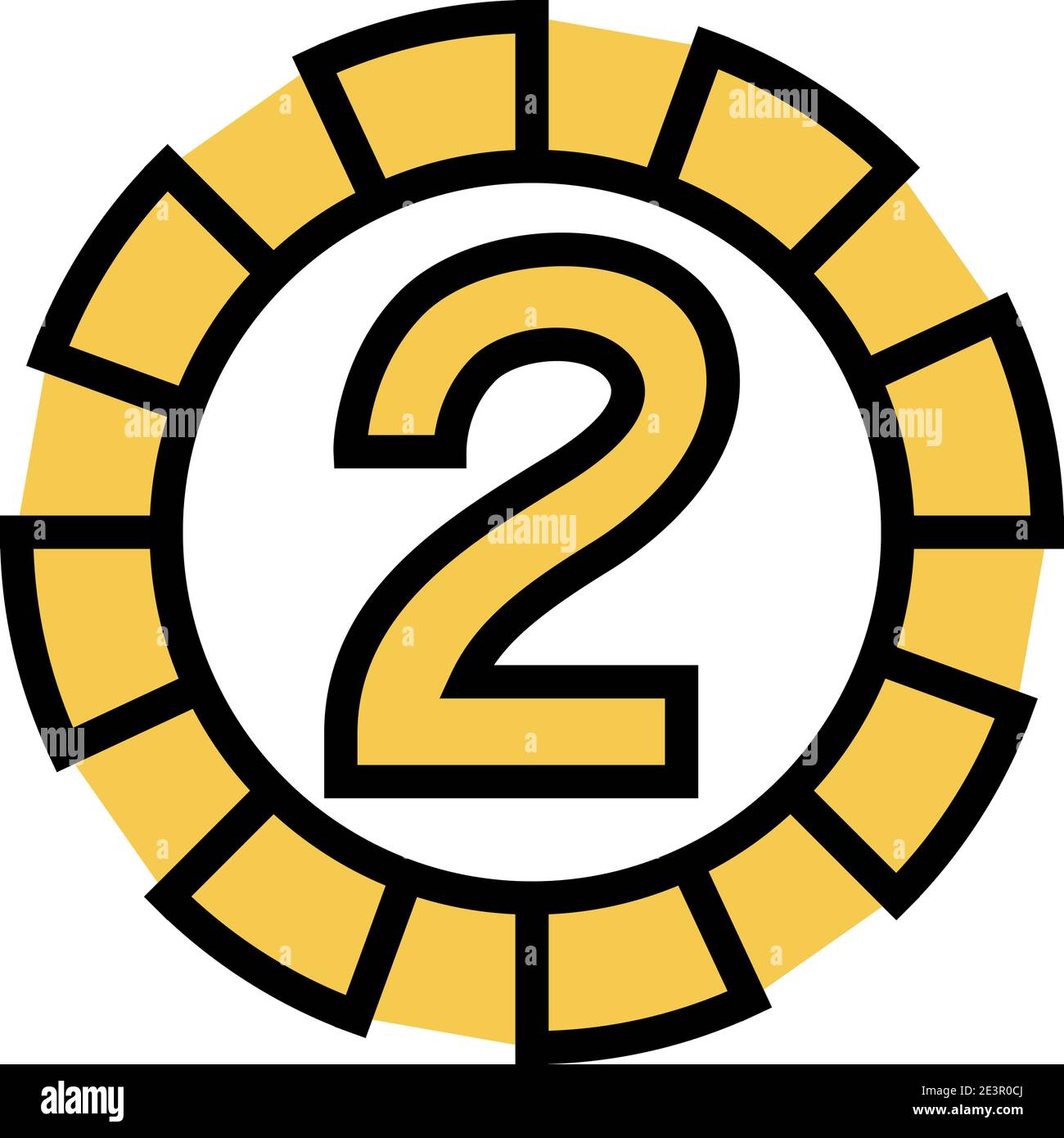 two number color icon vector illustration Stock Vector Image & Art - Alamy