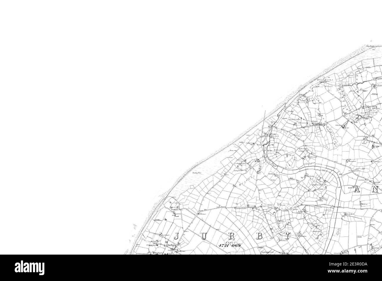 Map of Isle of Man Sheet 002, Ordnance Survey, 1870 Stock Photo - Alamy