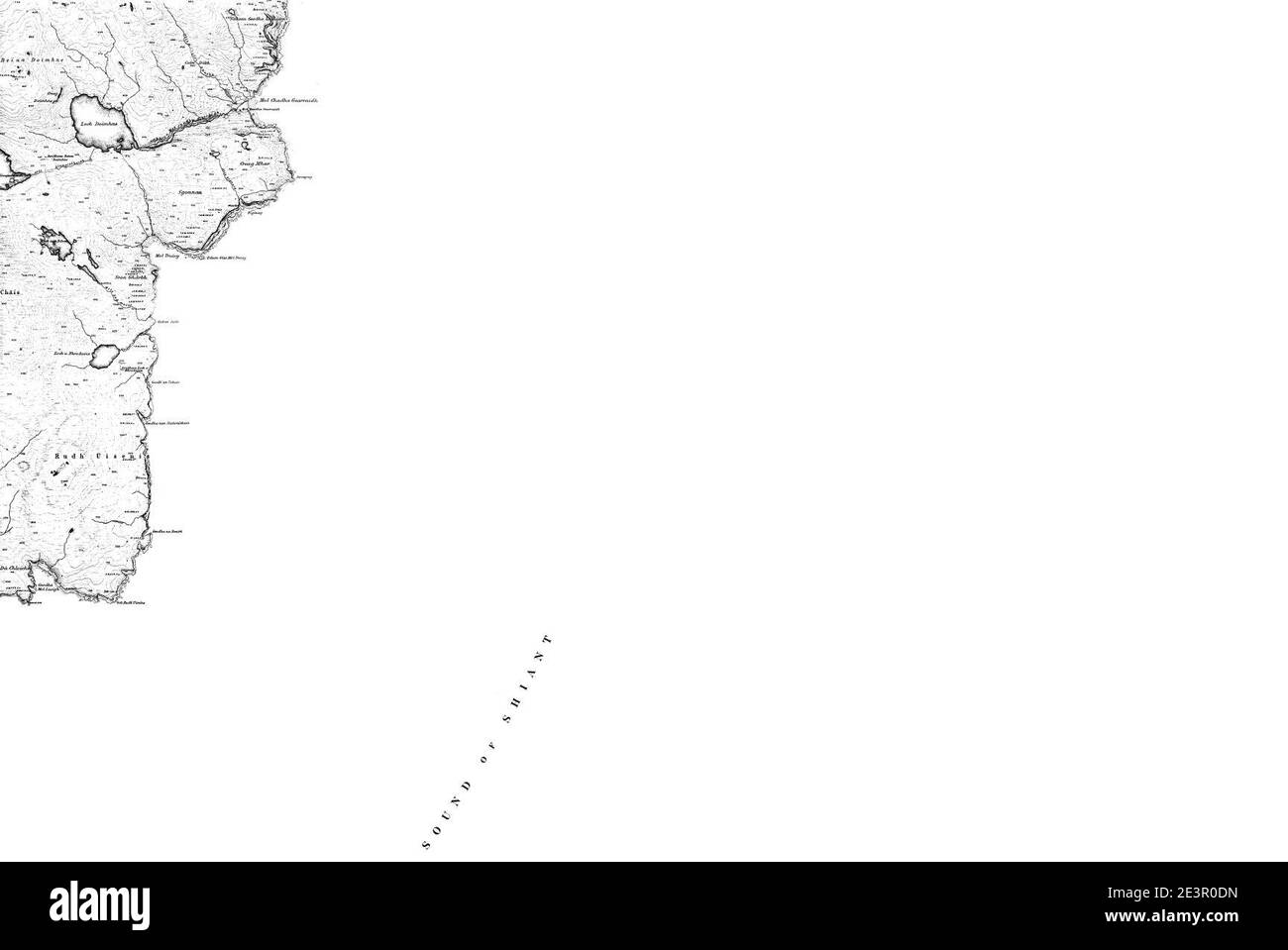 Map of Isle of Lewis Sheet 046, Ordnance Survey, 1851-1855 Stock Photo ...