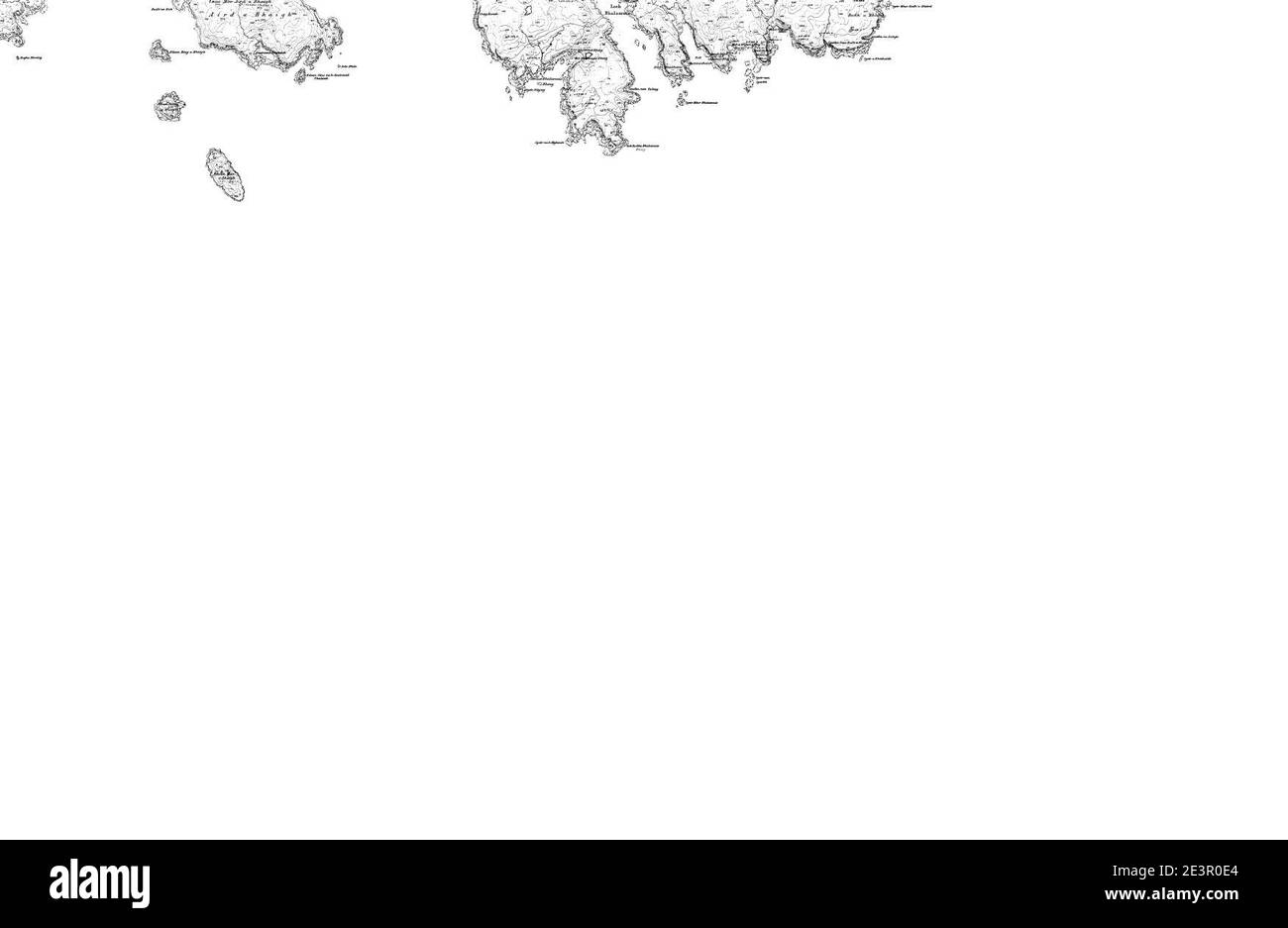 Map of Isle of Lewis Sheet 048, Ordnance Survey, 1851-1855 Stock Photo ...