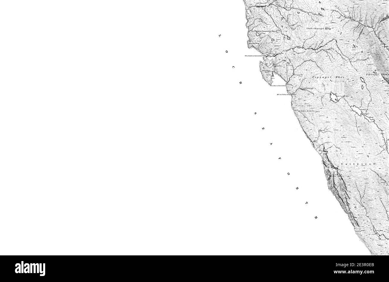 Map of isle of lewis Black and White Stock Photos & Images - Alamy