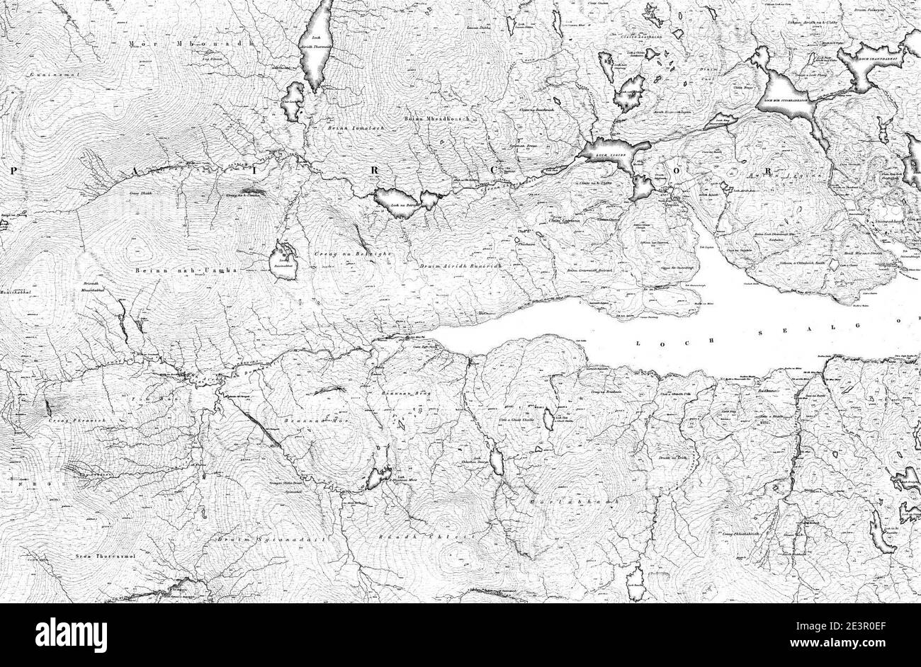 Map of Isle of Lewis Sheet 042, Ordnance Survey, 1851-1855 Stock Photo ...