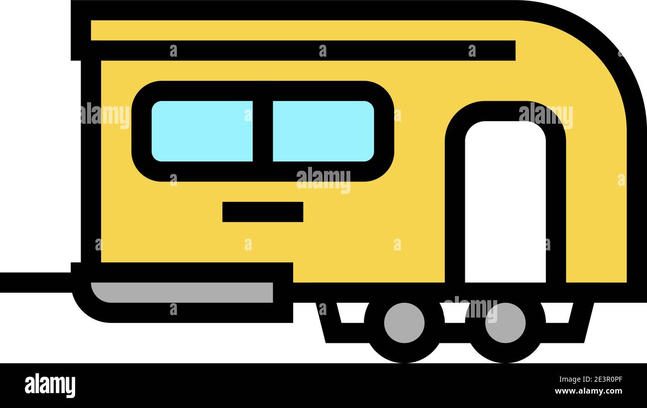 camper trailer color icon vector illustration Stock Vector Image & Art ...