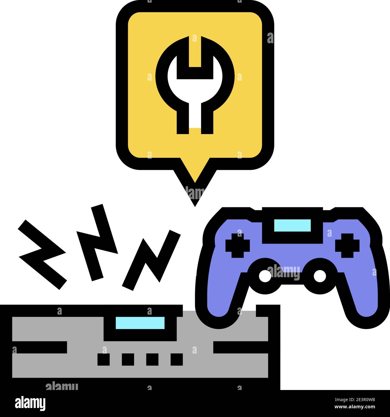 game console repair color icon vector illustration Stock Vector Image ...