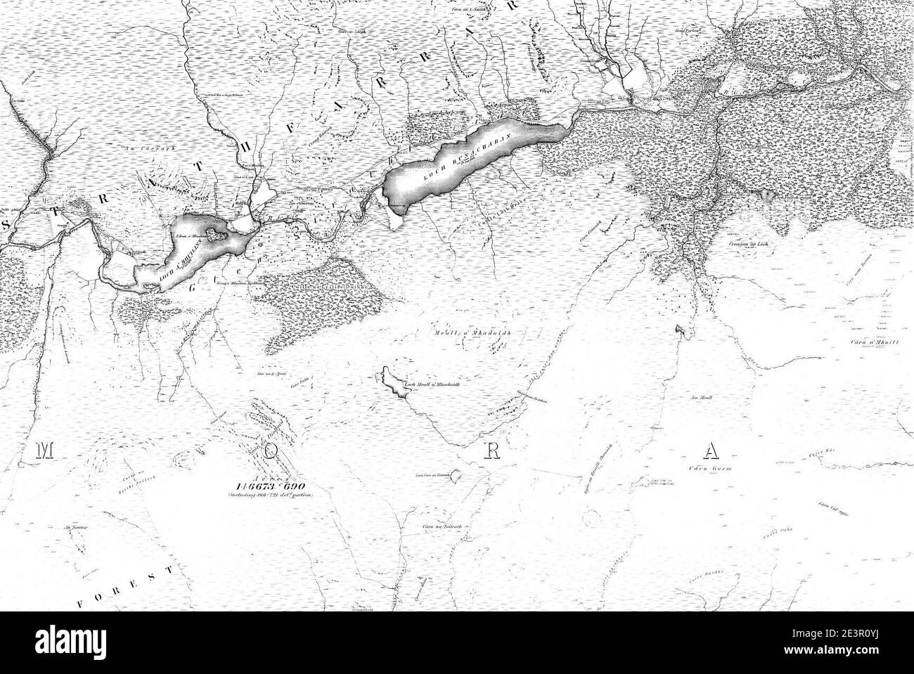 Map of Inverness-shire & Skye Sheet 016, Ordnance Survey, 1872-1881 ...