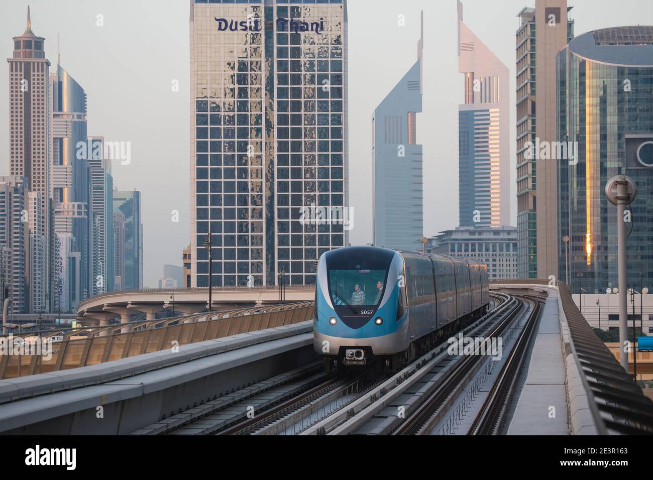 United Arab Emirates, Dubai, Metro line Stock Photo - Alamy