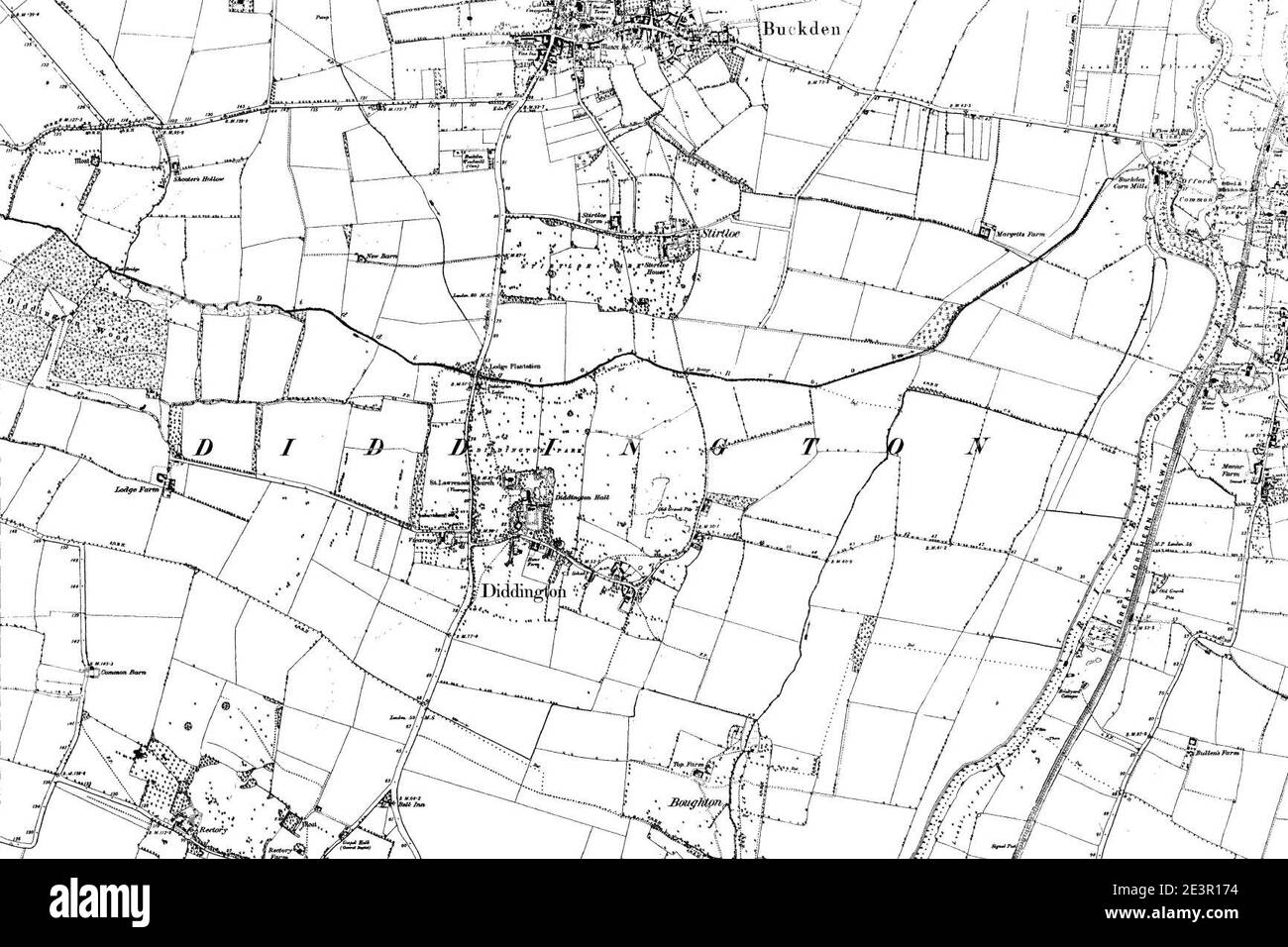 Map of Huntingdonshire OS Map name 021-SE, Ordnance Survey, 1889-1892 ...