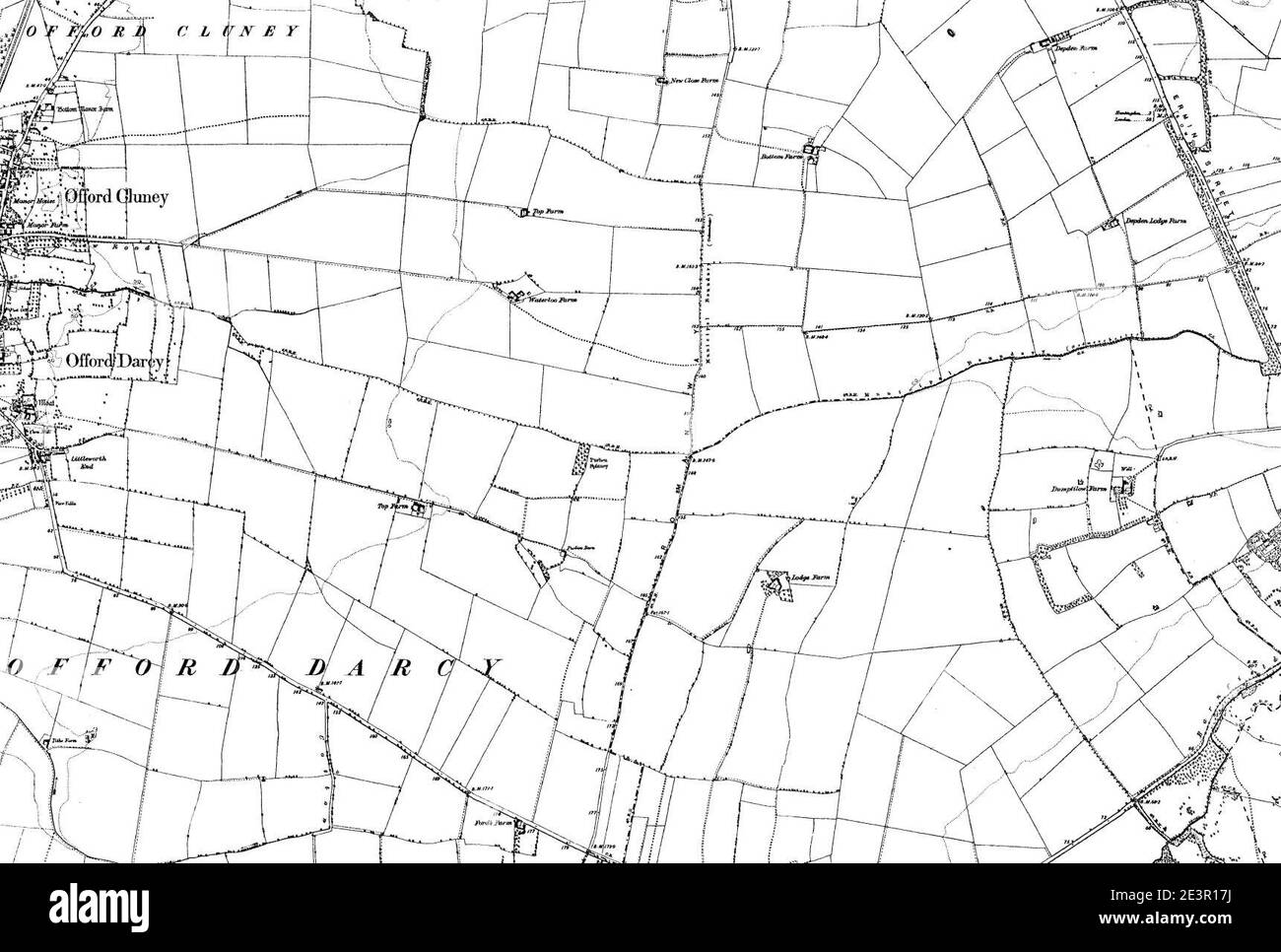 Map of Huntingdonshire OS Map name 022-SW, Ordnance Survey, 1889-1892 ...