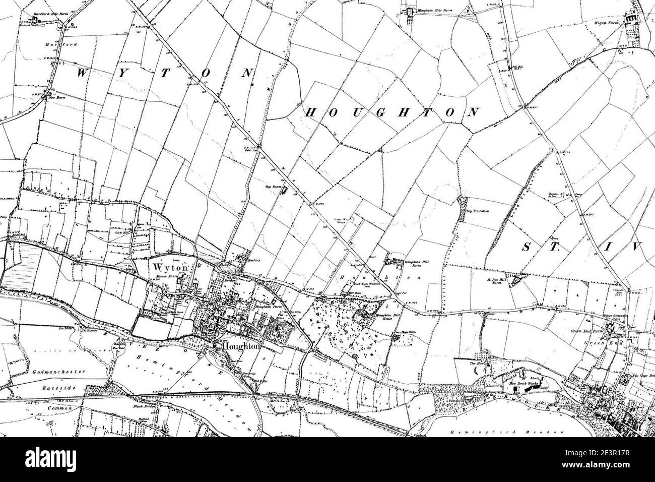Map of Huntingdonshire OS Map name 018-SE, Ordnance Survey, 1889-1892 ...