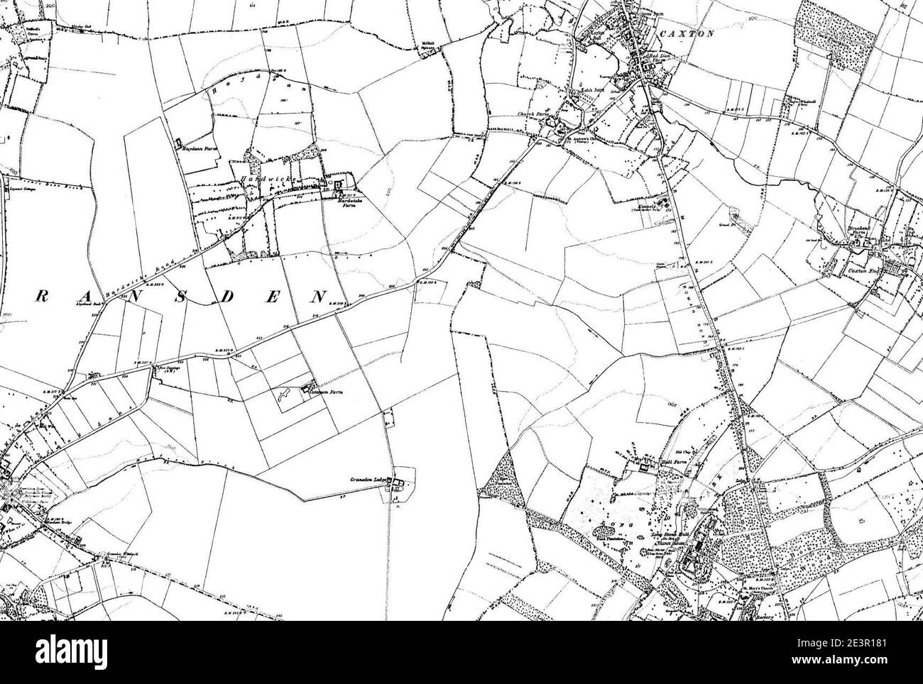 Map of Huntingdonshire OS Map name 028-NE, Ordnance Survey, 1889-1892 ...