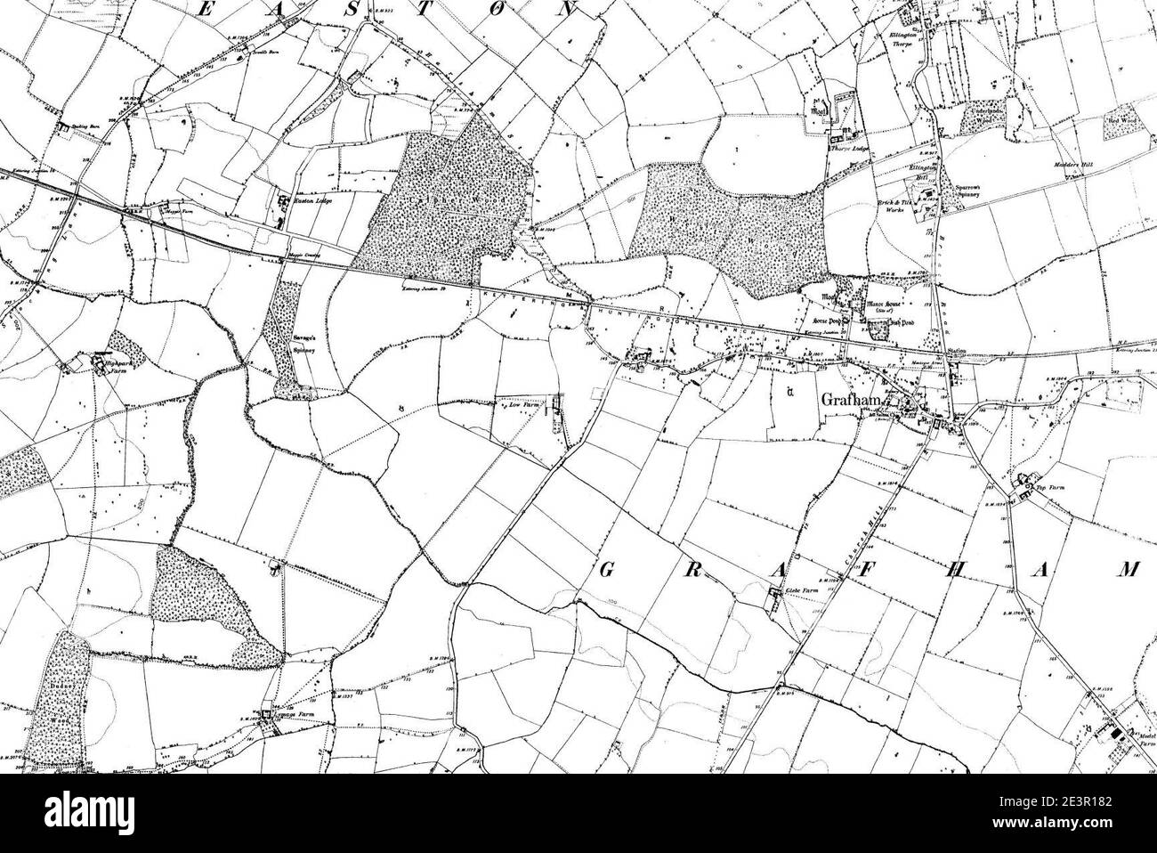 Map of Huntingdonshire OS Map name 021-NW, Ordnance Survey, 1889-1892 ...