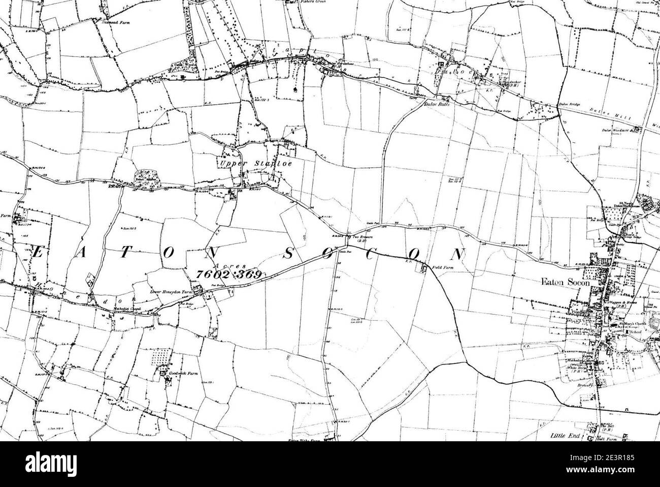 Map of Huntingdonshire OS Map name 025-SW, Ordnance Survey, 1889-1892 ...