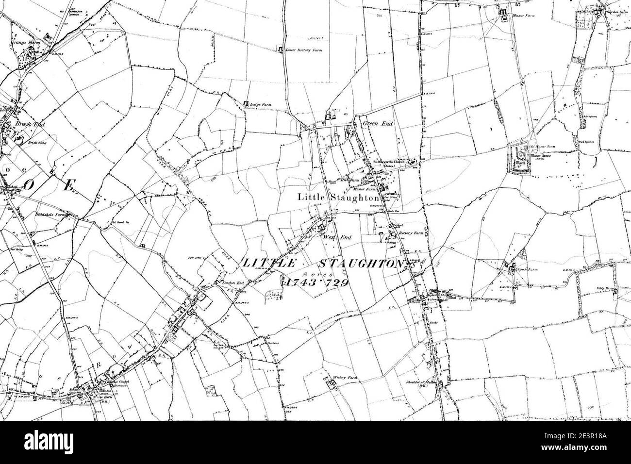 Map of Huntingdonshire OS Map name 024-NE, Ordnance Survey, 1889-1892 ...