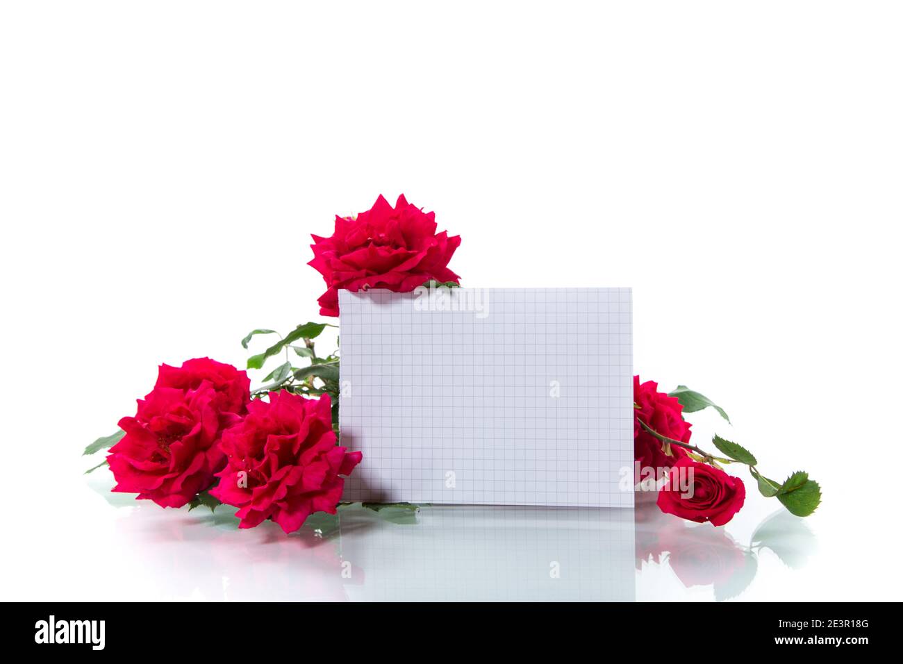 bouquet of beautiful red roses isolated on white background Stock Photo ...