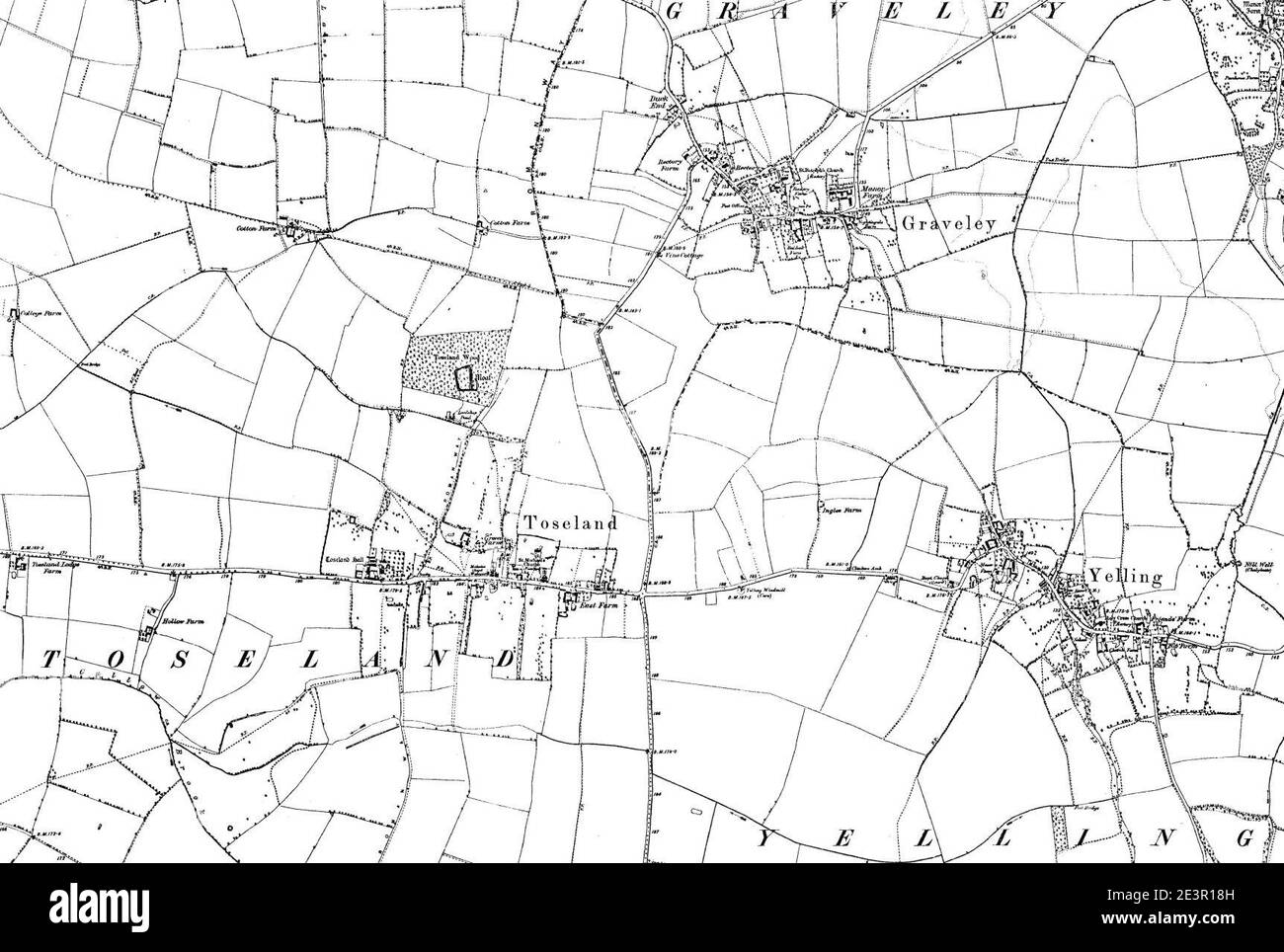 Map of Huntingdonshire OS Map name 026-NW, Ordnance Survey, 1889-1892 ...