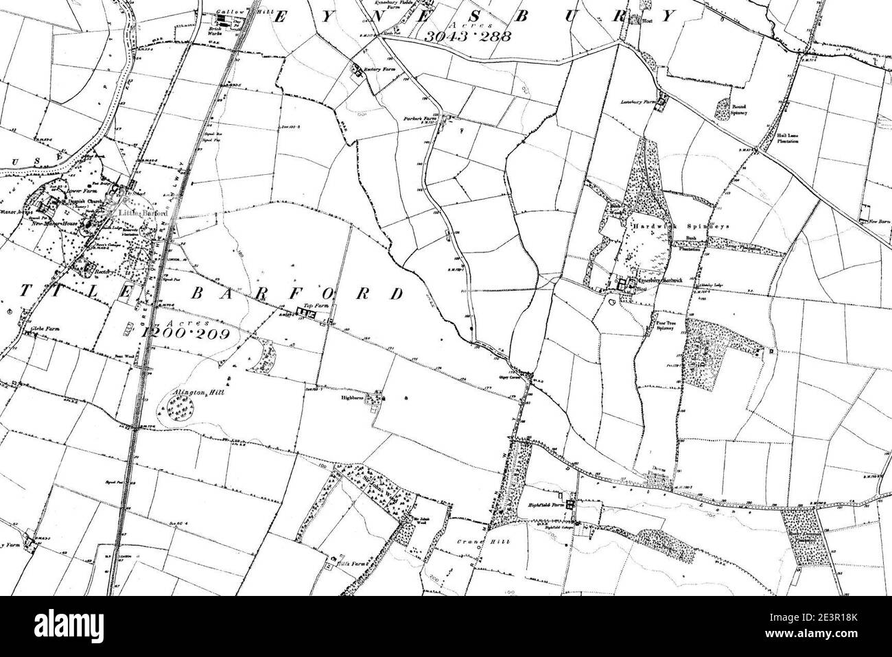 Map of Huntingdonshire OS Map name 027-NE, Ordnance Survey, 1889-1892 ...