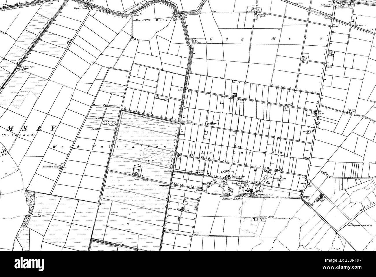 Map of huntingdonshire Black and White Stock Photos & Images - Alamy