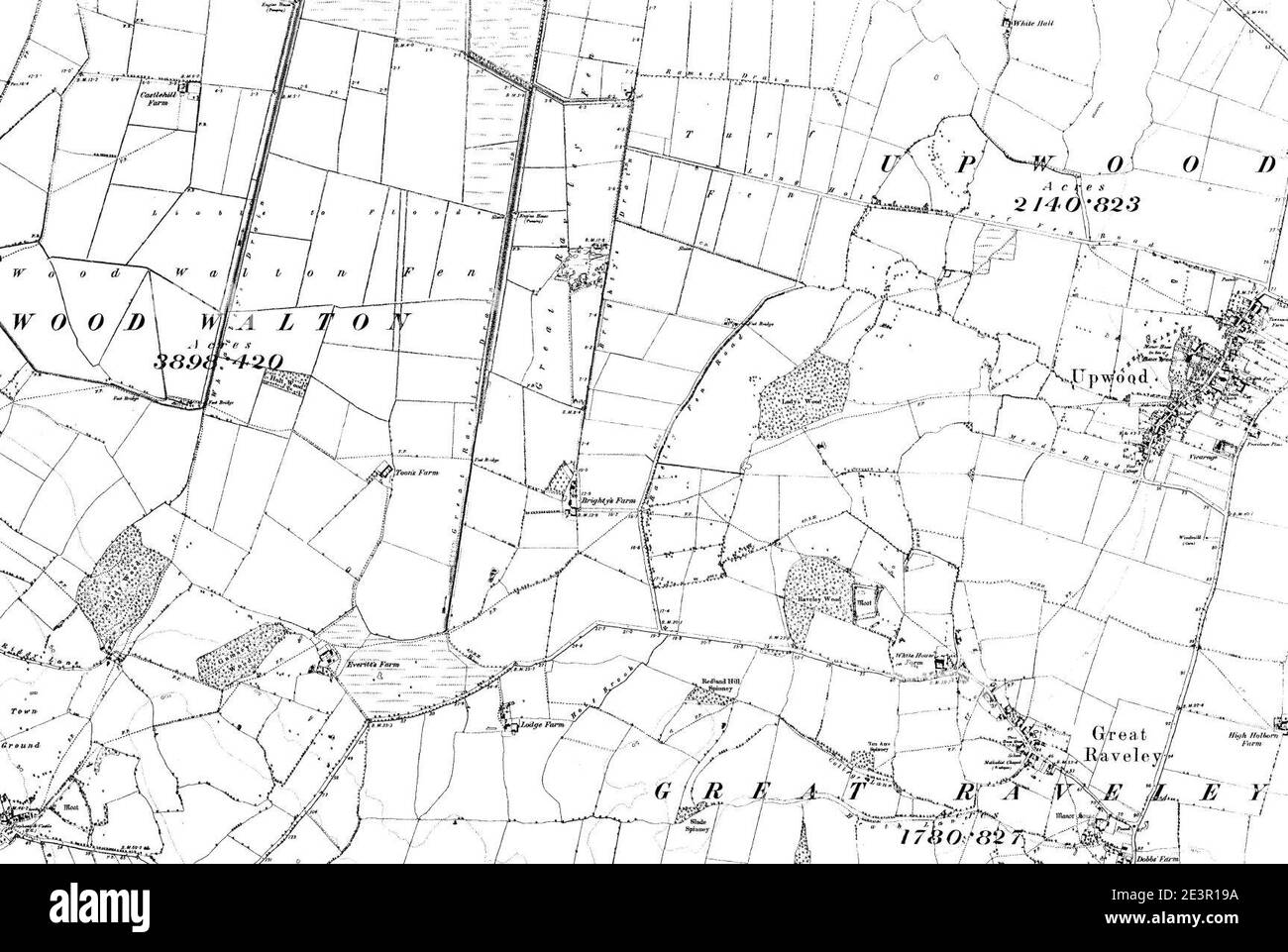 Map of Huntingdonshire OS Map name 014-NW, Ordnance Survey, 1889-1892 ...