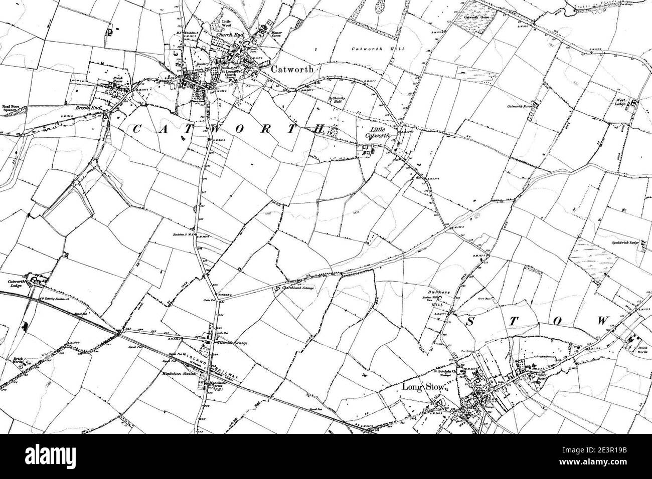 Map of Huntingdonshire OS Map name 016-SE, Ordnance Survey, 1889-1892 ...