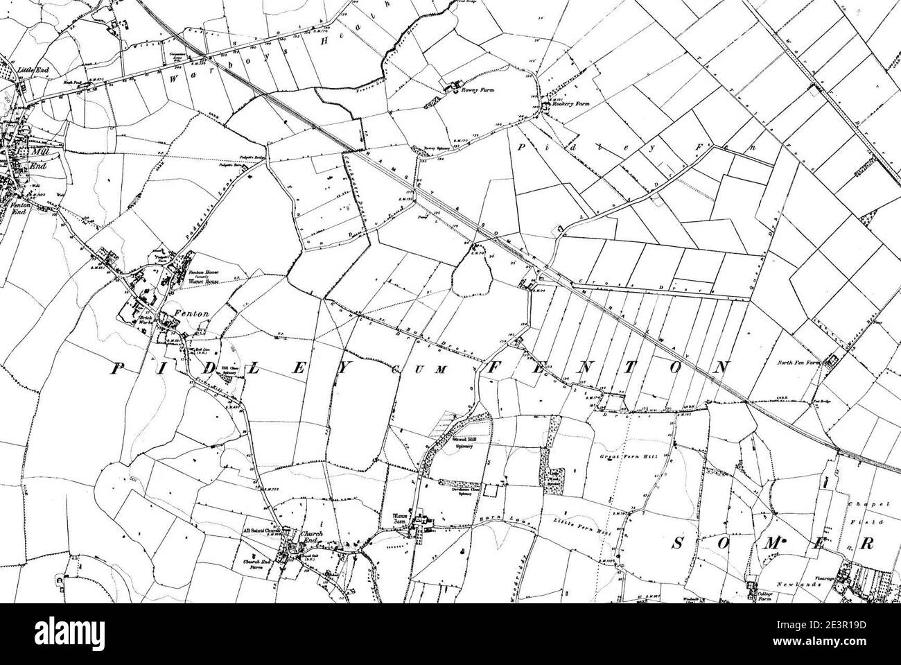 Map of Huntingdonshire OS Map name 015-SW, Ordnance Survey, 1889-1892 ...