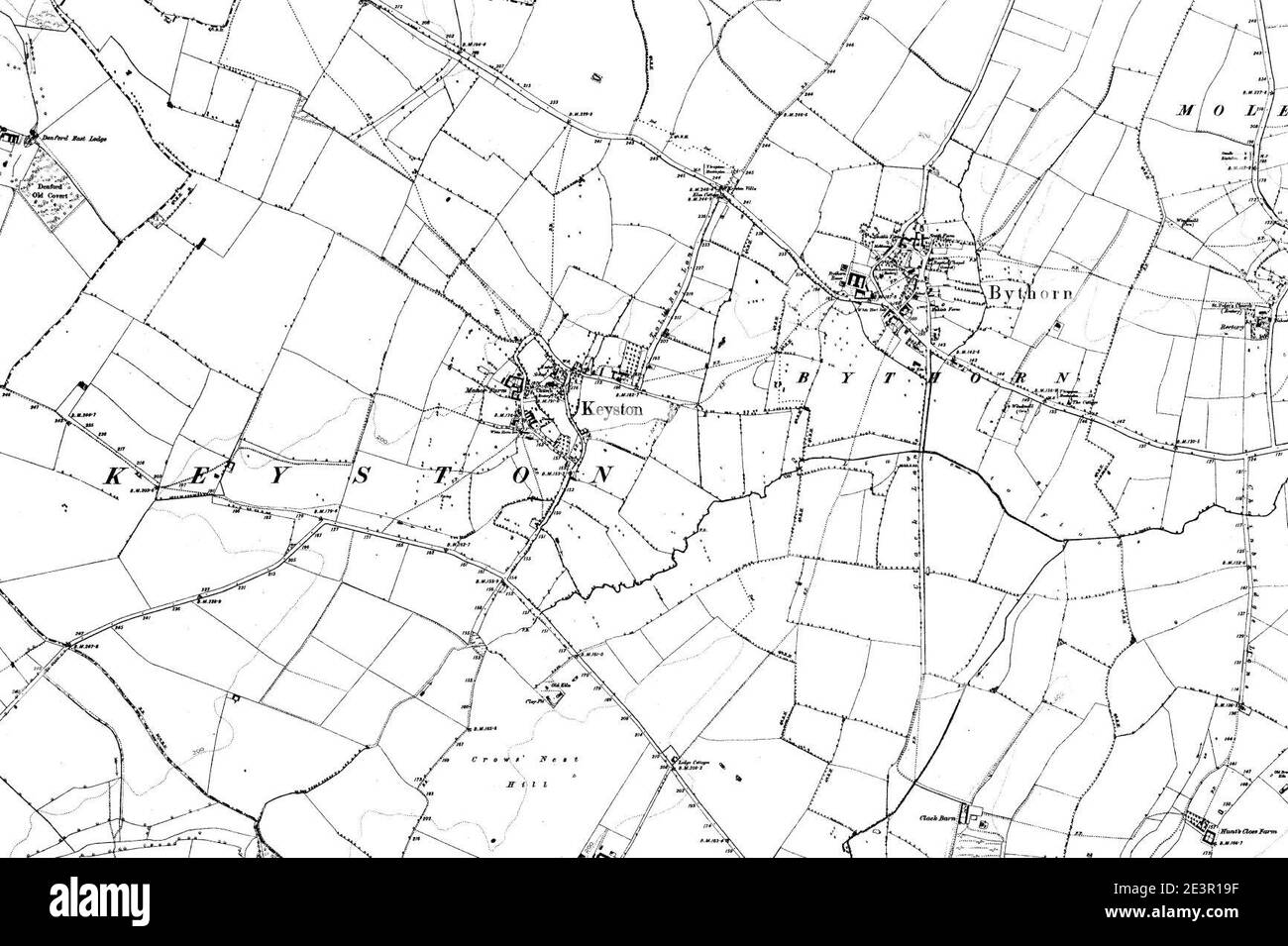 Map of Huntingdonshire OS Map name 016-NW, Ordnance Survey, 1889-1892 ...