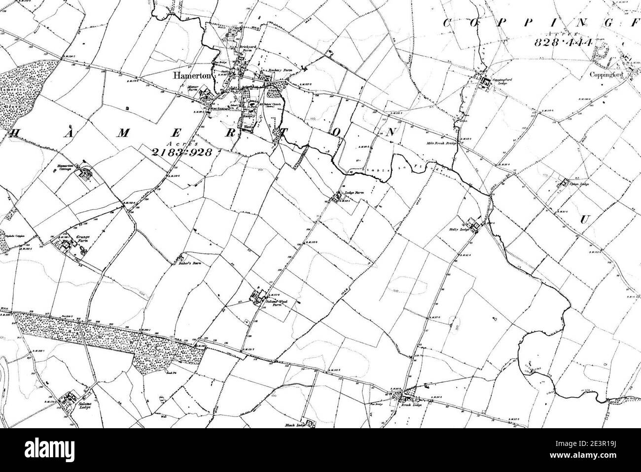 Map of Huntingdonshire OS Map name 013-SW, Ordnance Survey, 1889-1892 ...