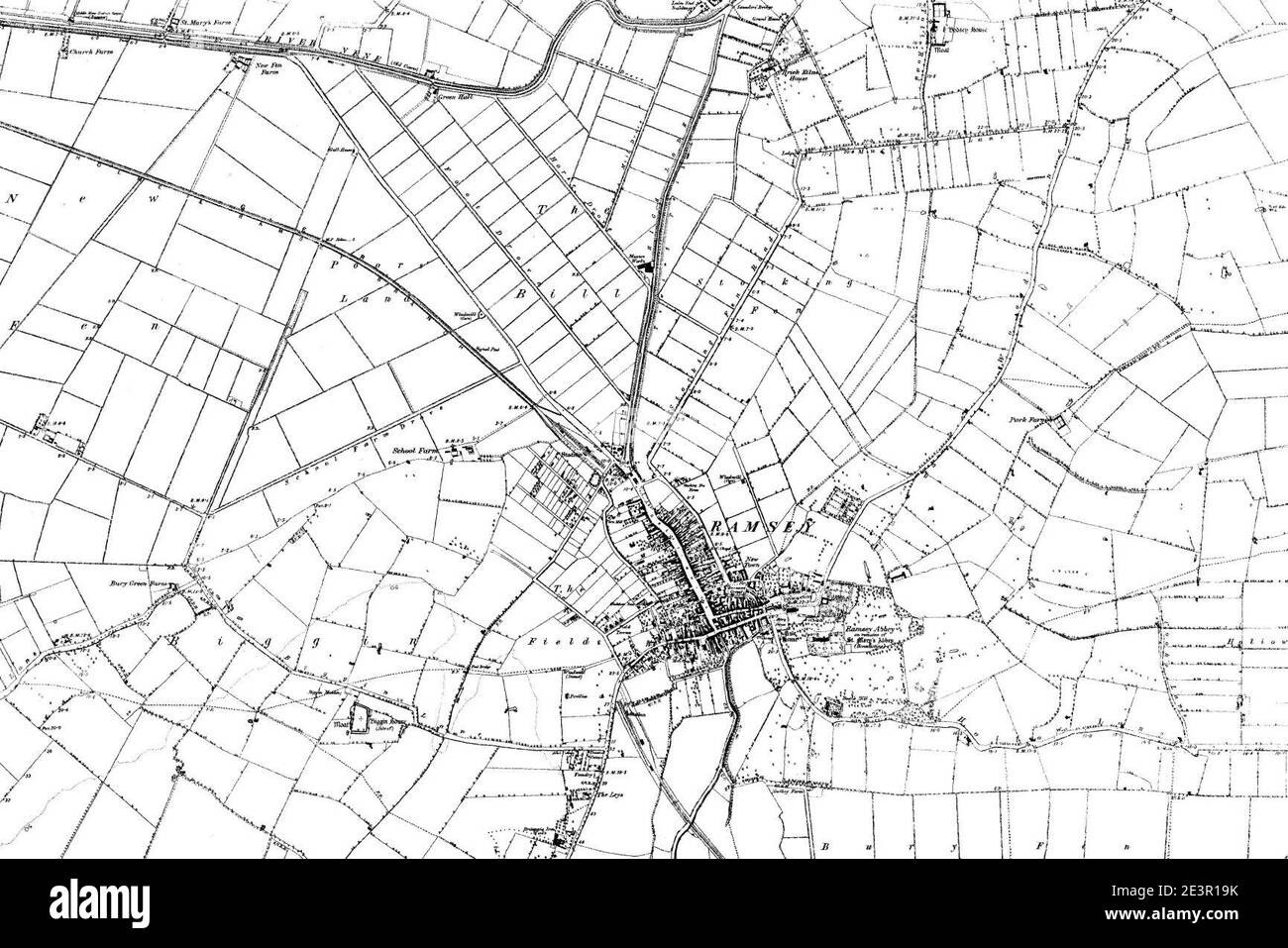 Map of Huntingdonshire OS Map name 010-SE, Ordnance Survey, 1889-1892 ...