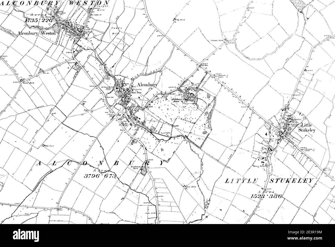 Map of Huntingdonshire OS Map name 017-NE, Ordnance Survey, 1889-1892 ...