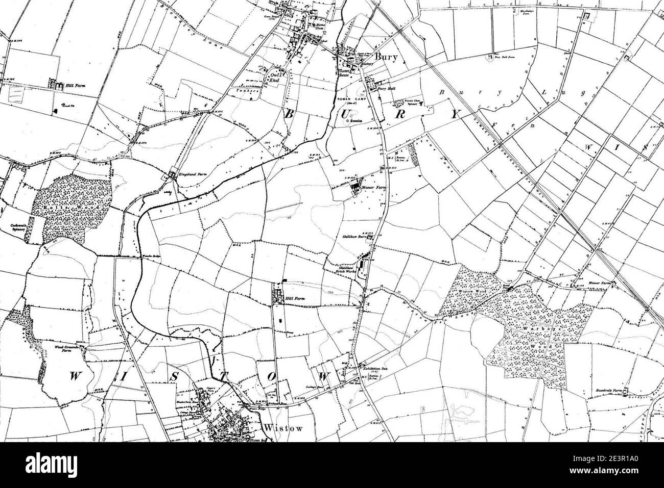 Huntingdonshire map hi-res stock photography and images - Alamy