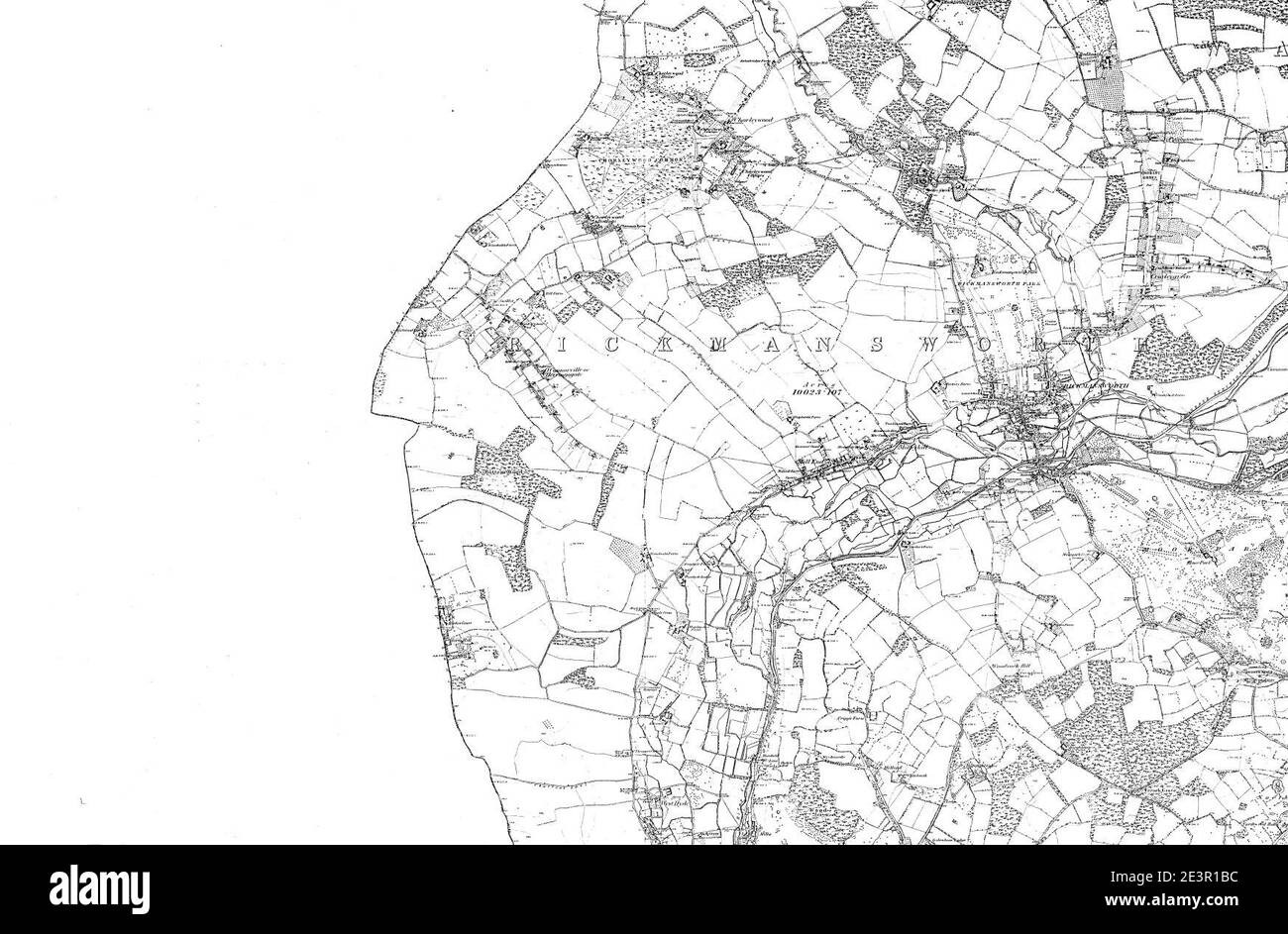 Map of Hertfordshire Sheet 043, Ordnance Survey, 1873-1885 Stock Photo ...