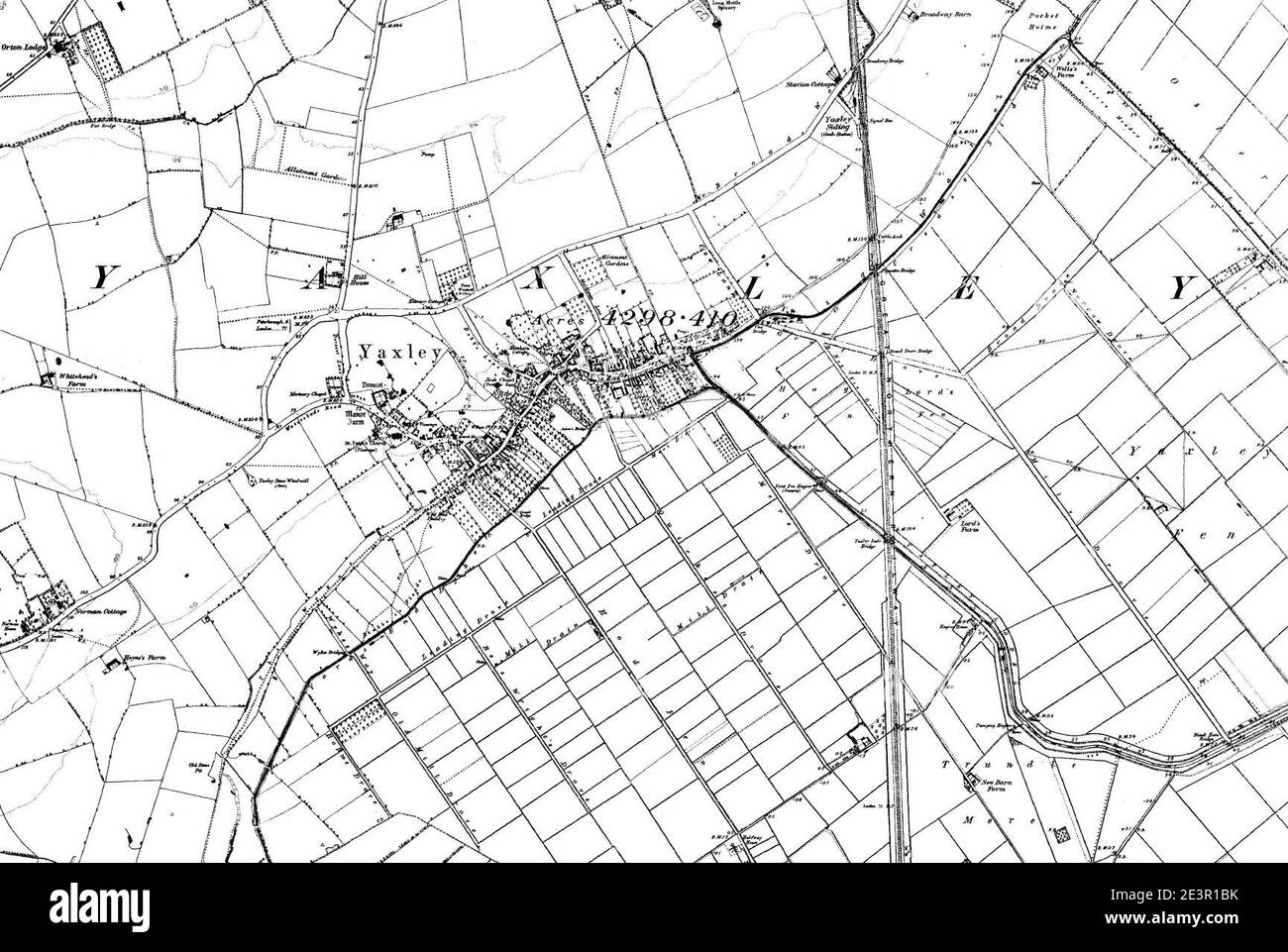 Map of Huntingdonshire OS Map name 005-SE, Ordnance Survey, 1889-1892 ...
