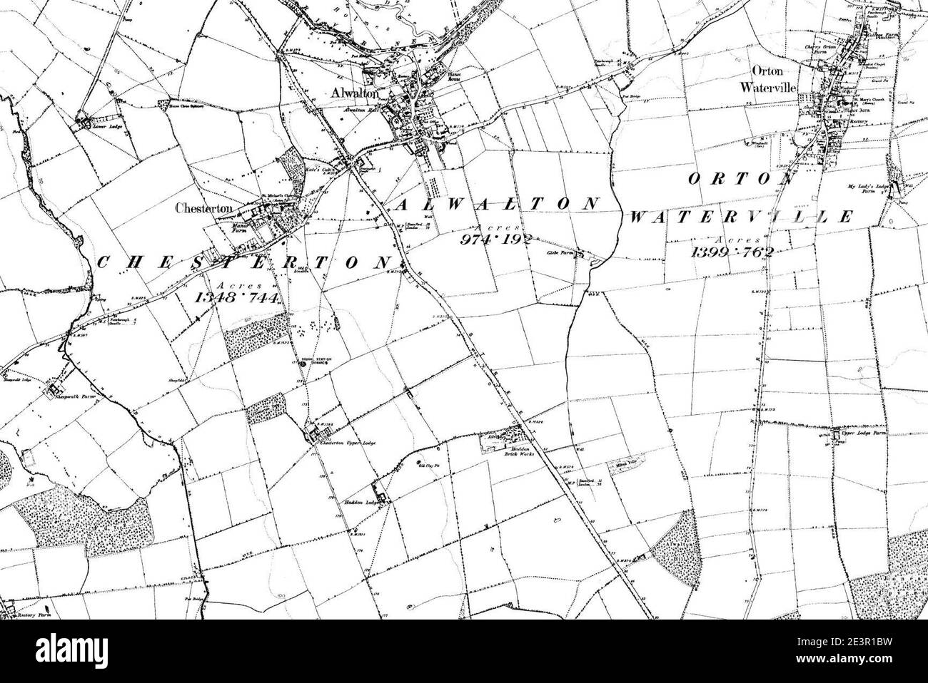 Map of Huntingdonshire OS Map name 005-NW, Ordnance Survey, 1889-1892 ...