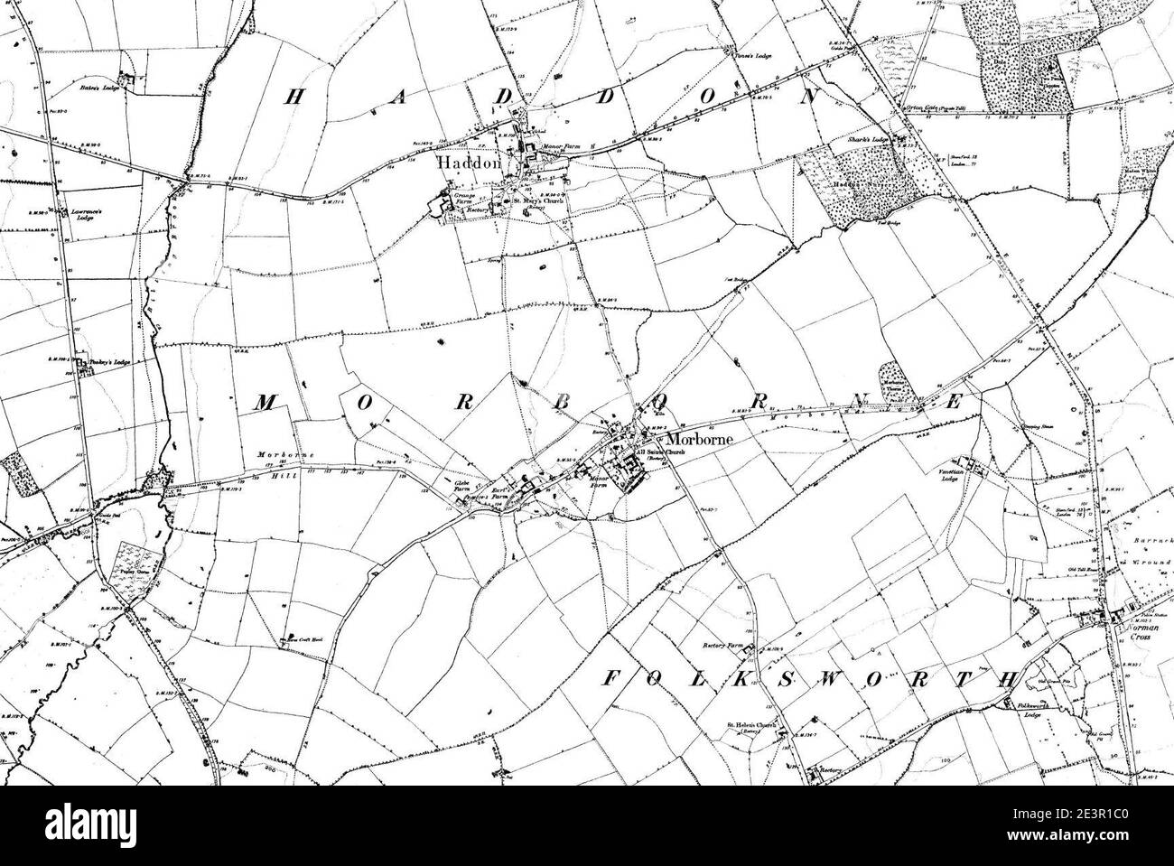 Map of Huntingdonshire OS Map name 005-SW, Ordnance Survey, 1889-1892 ...