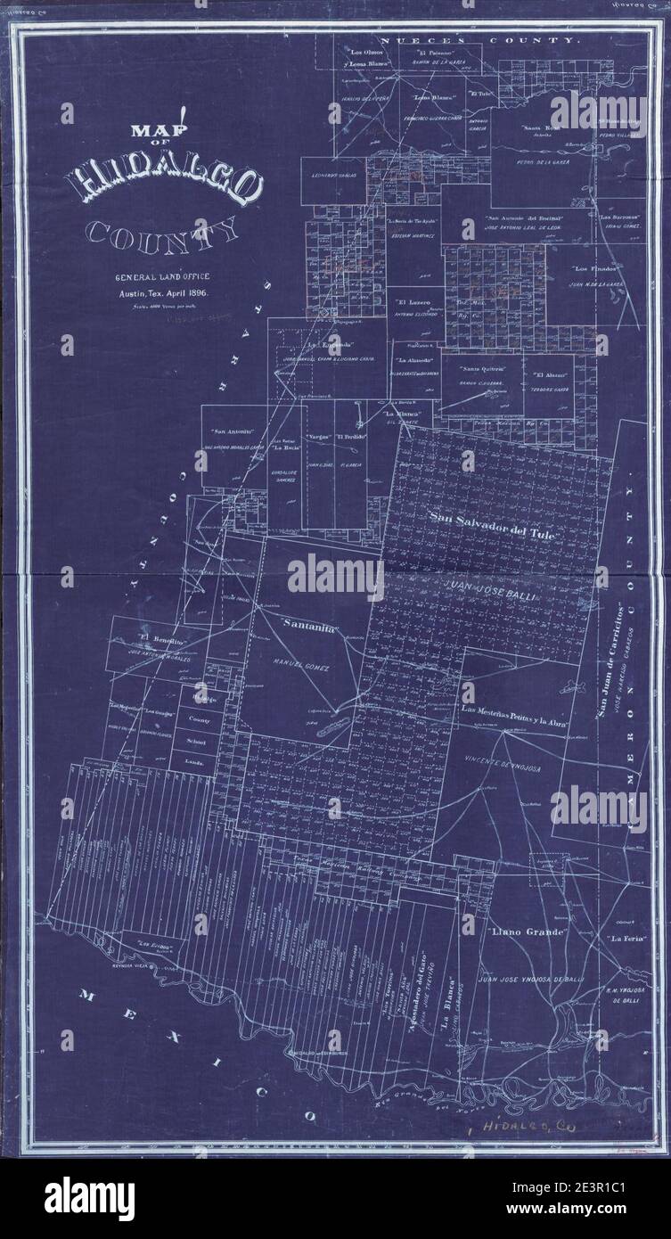 Map of Hidalgo County Stock Photo - Alamy